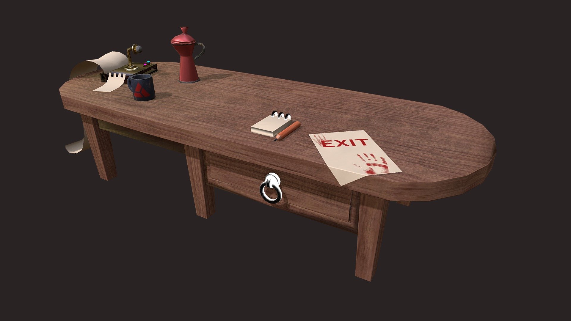 table (low poly) - 3D model by crayiz [c66e26d] - Sketchfab