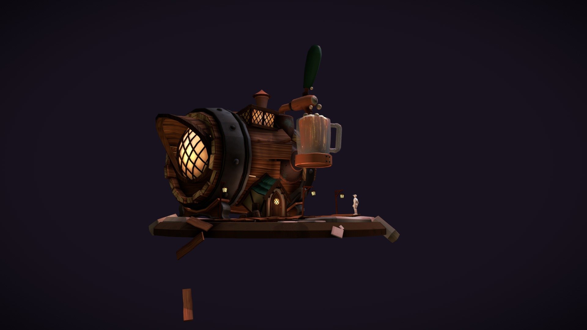 Stylized beer brewer - Download Free 3D model by maarten.cappaert ...