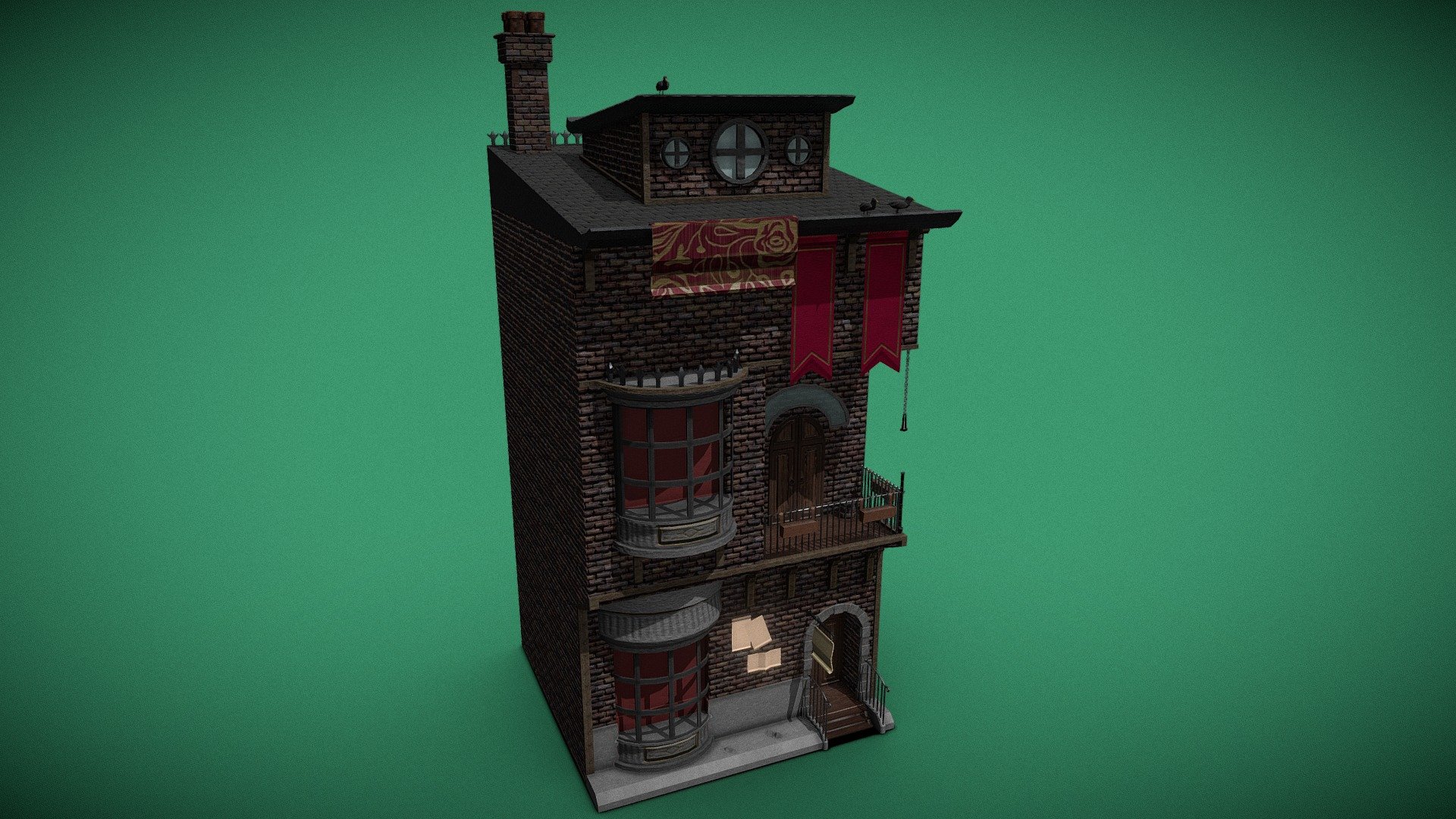 Diagon Alley (GAM180) - 3D model by Jamie McFarlane (@jamiemcfarlane ...