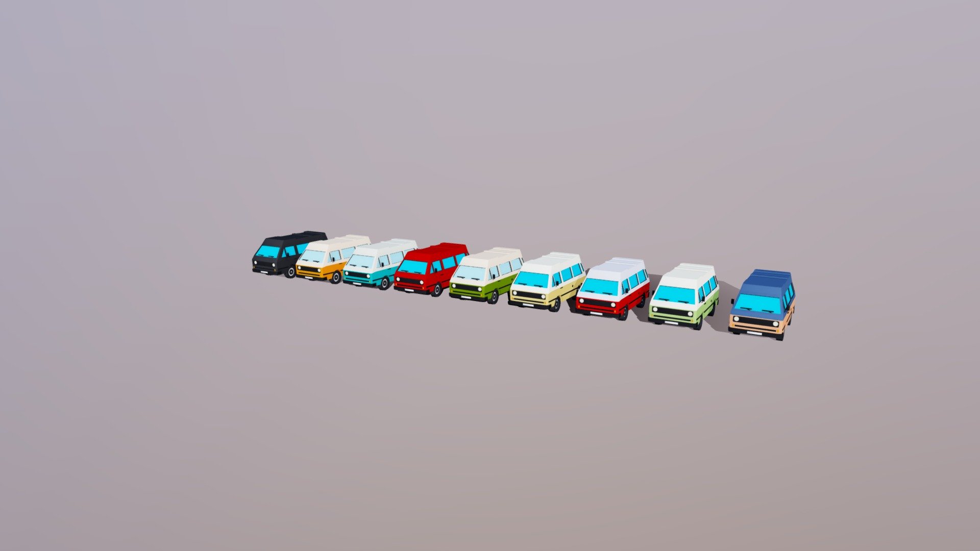Cartoon low poly camping van - 3D model by Masterari [c6749ff] - Sketchfab