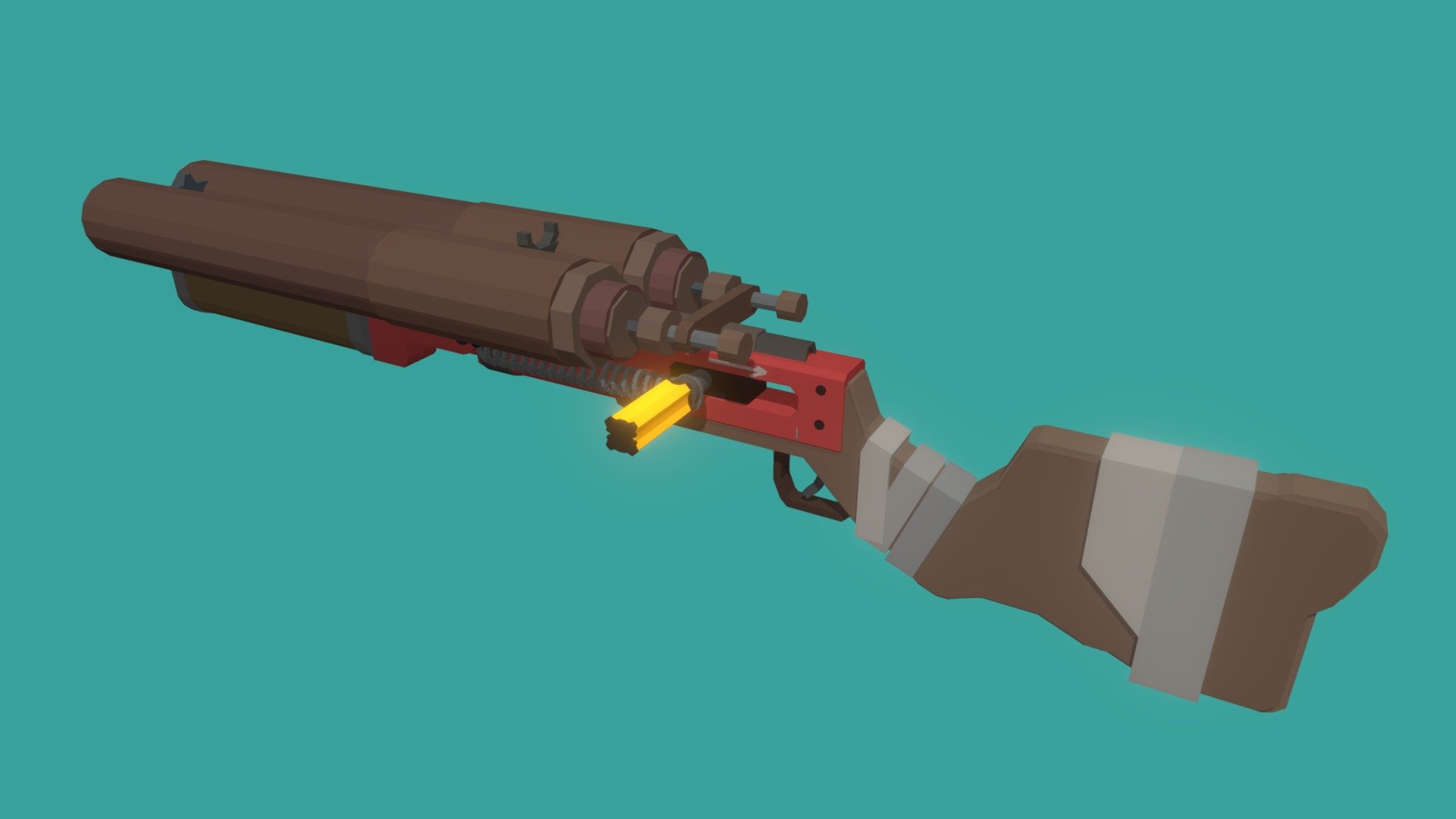 Double barrel shotgun - 3D model by AAD_ [c677583] - Sketchfab