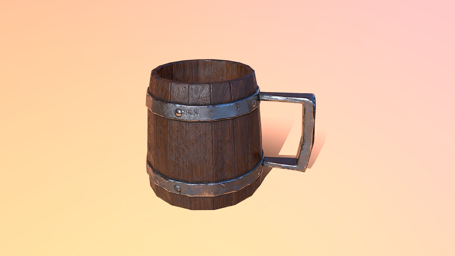 Wooden Tankard - 3D model by Netharik [c6779b7] - Sketchfab