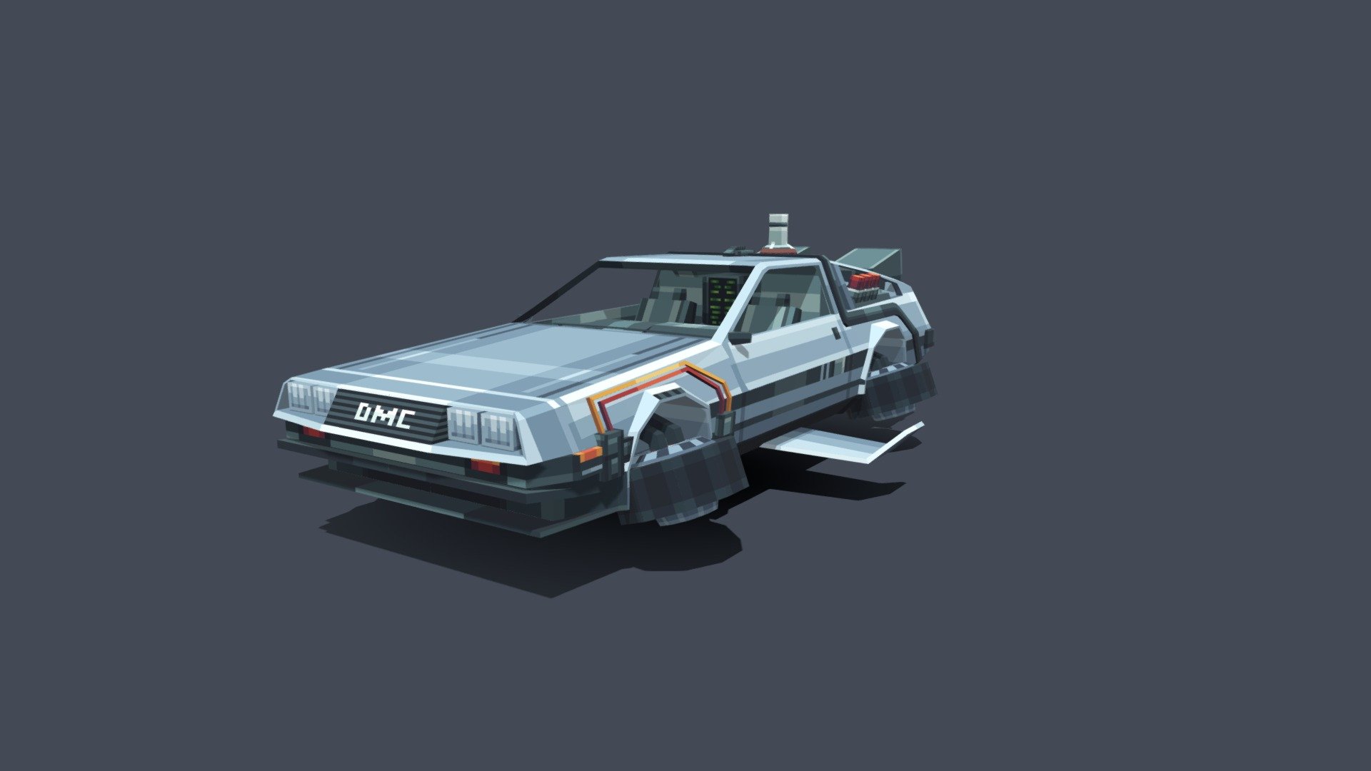 Delorean DMC-12 Time Machine - 3D model by W'Projects (@wprojects ...