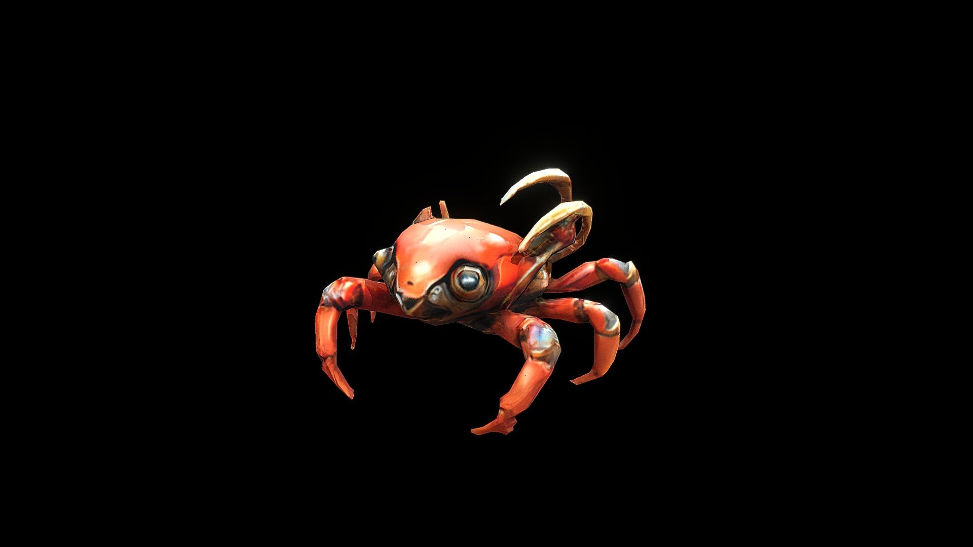 a robotic crab is standing on a rock in the d - Download Free 3D model ...