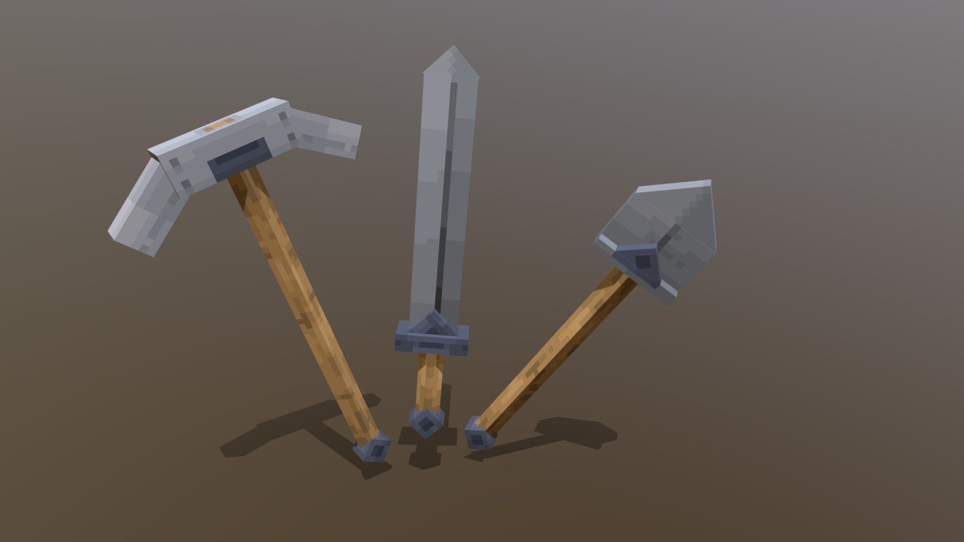 Situation showel sword pickaxe - 3D model by Fortit [c681047] - Sketchfab