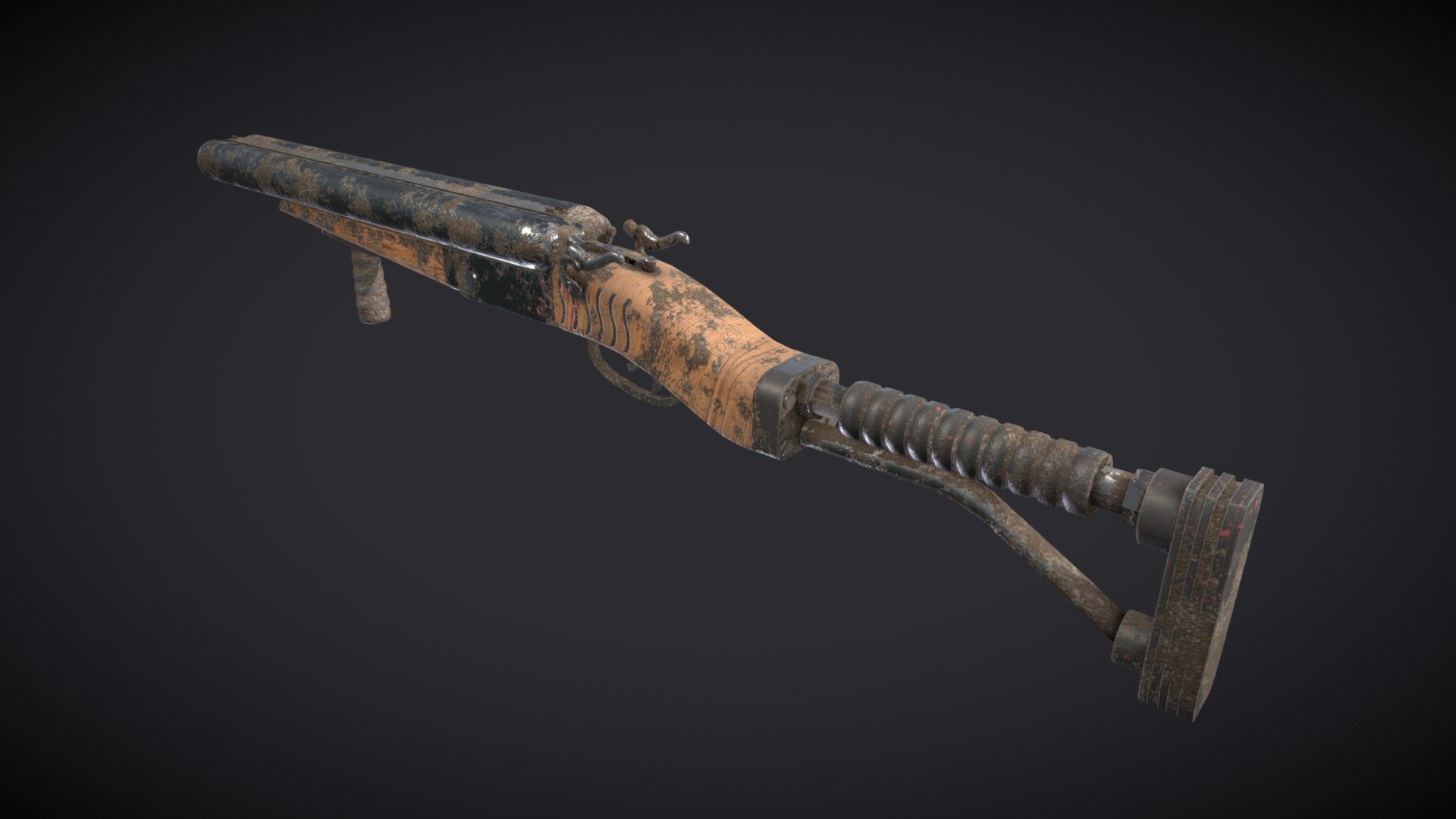 Post-apocalyptic shotgun - 3D model by Maxim Kotlyar (@maxsimiotlyar ...
