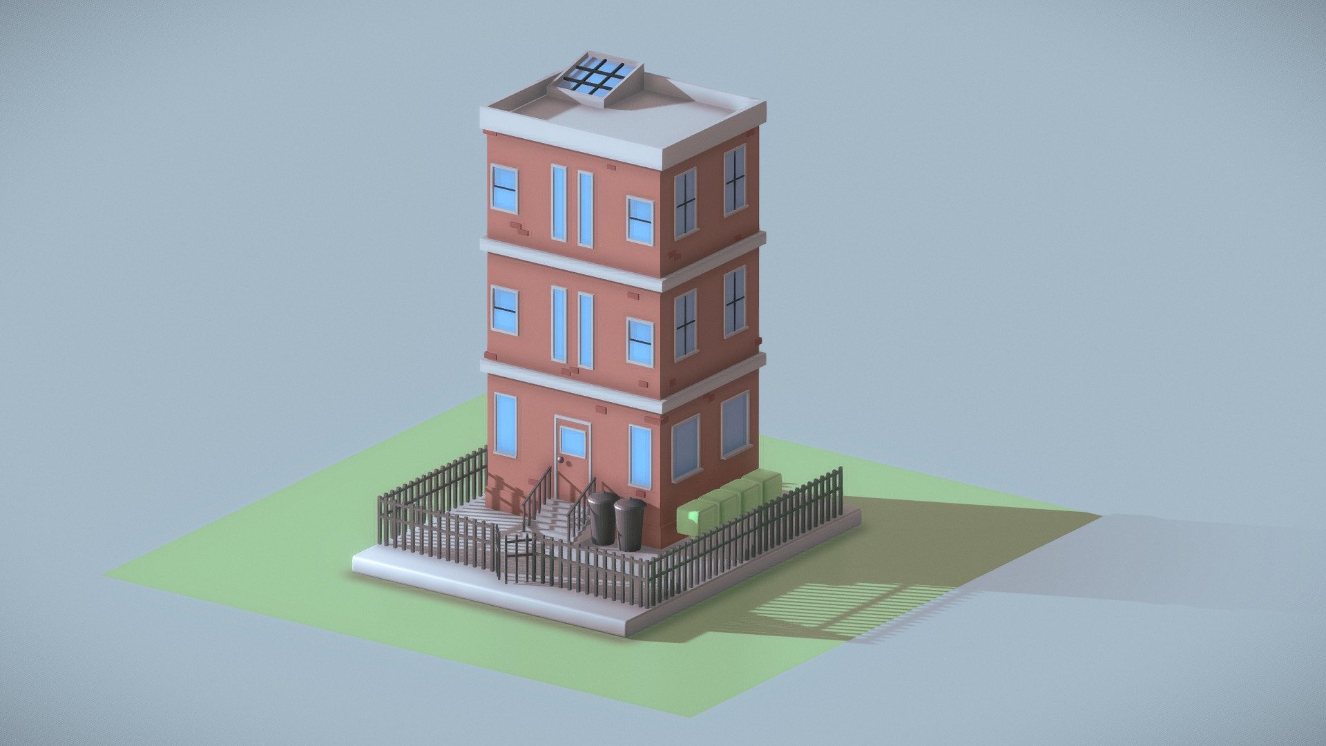Isometric Building - 3D model by N1x [c6831b9] - Sketchfab