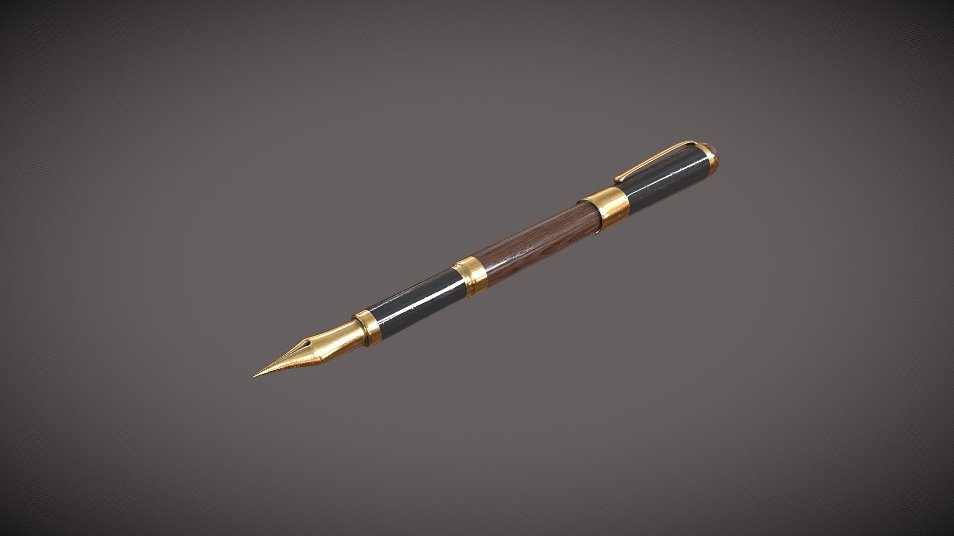 Fountain Pen - 3D model by low.j.mike [c684b0e] - Sketchfab
