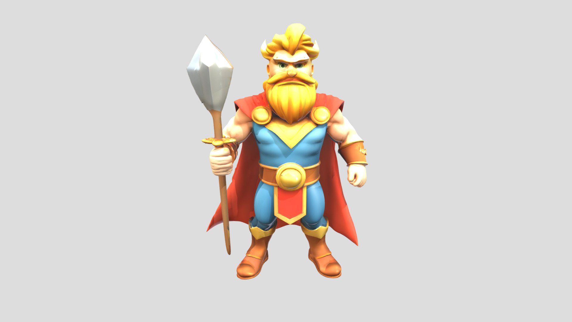 Thunderstrike the Cartoon God of Thunder - Download Free 3D model by ...