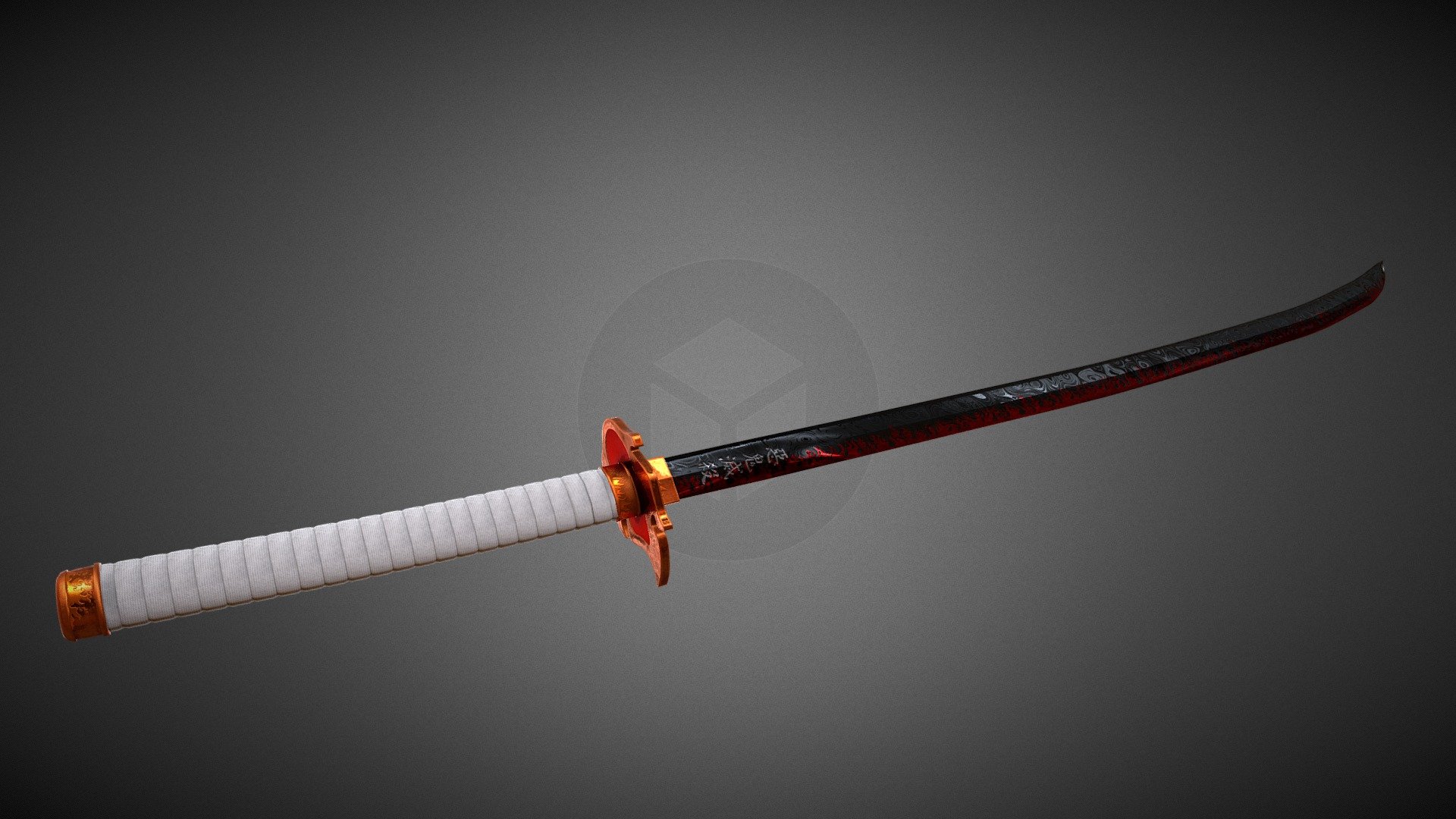 Flame Hashira's Katana - 3D model by jaruji [c688f43] - Sketchfab