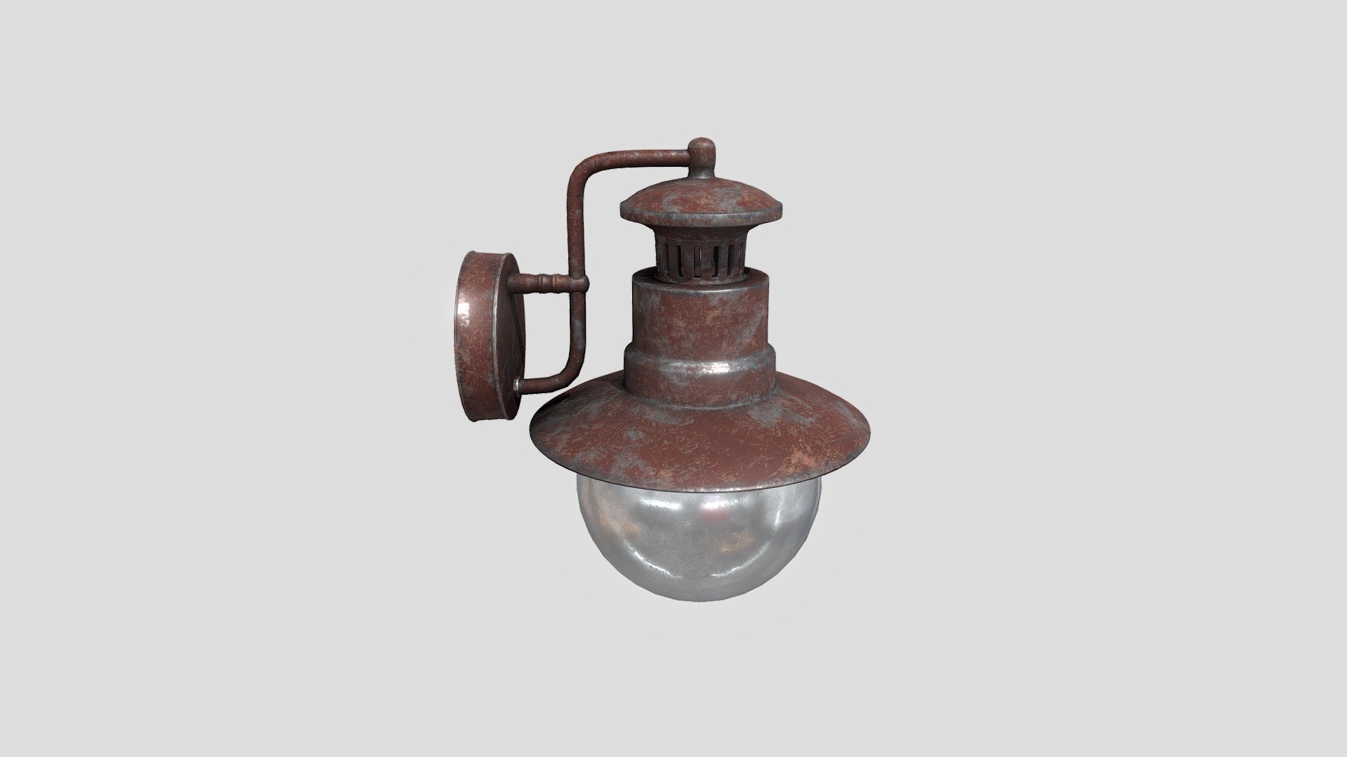 Old Rusty Street Lamp - Download Free 3D model by shlayor [c68c0b9] - Sketchfab