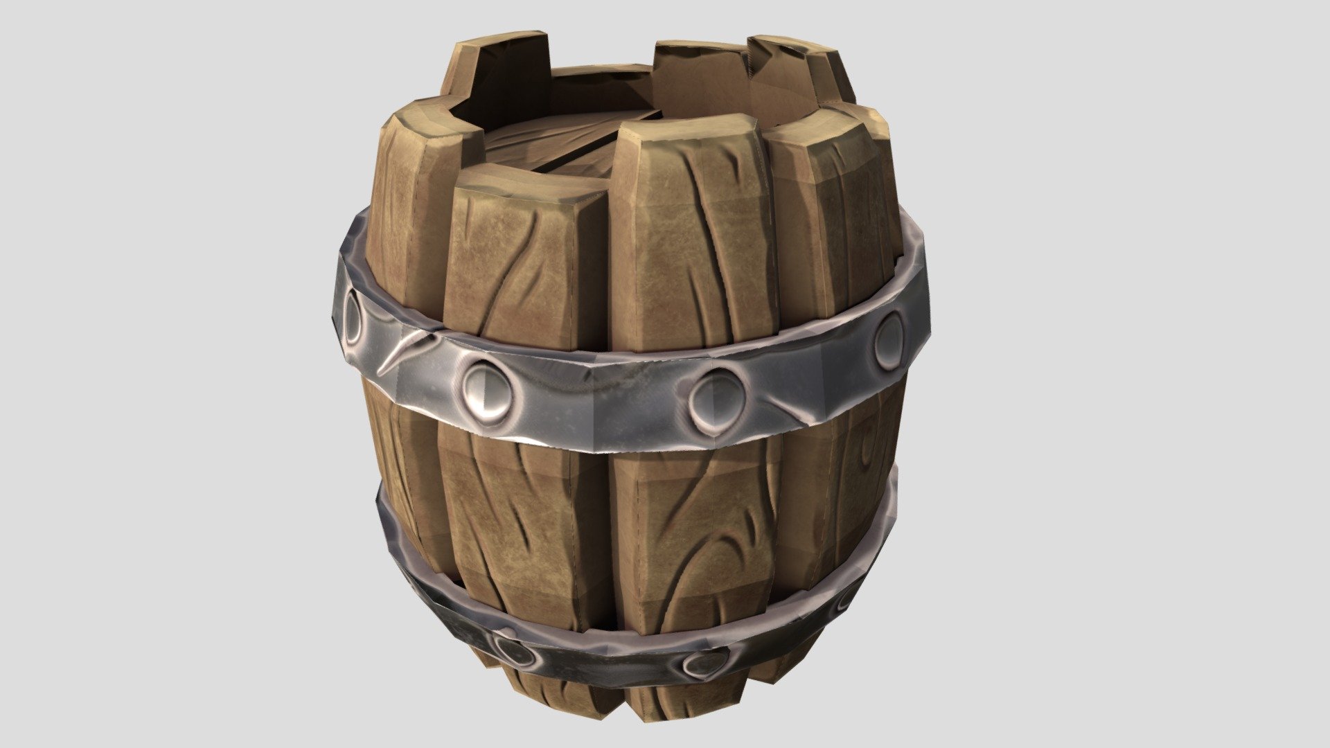 Barrel (Game Asset) 3D Model - Download Free 3D model by TANDA ...