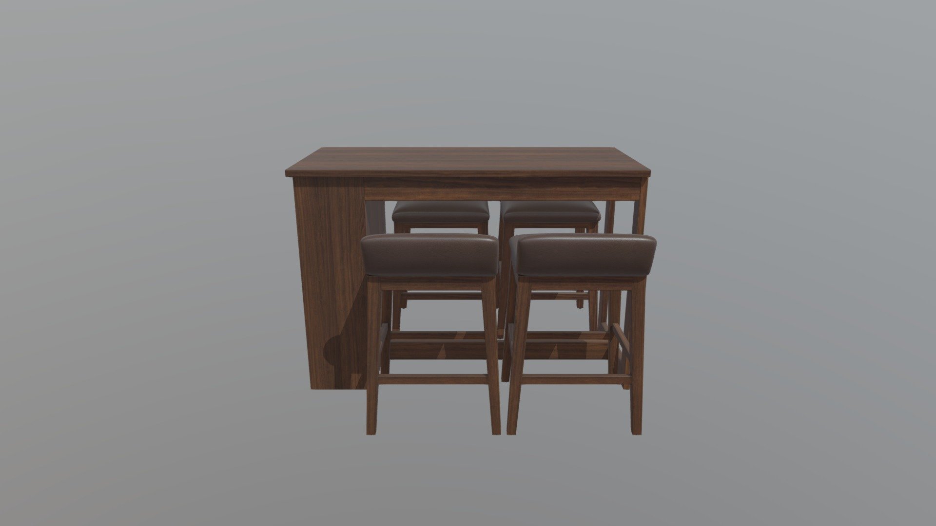 Cafe Four Seater Dining Table - Buy Royalty Free 3D model by ...