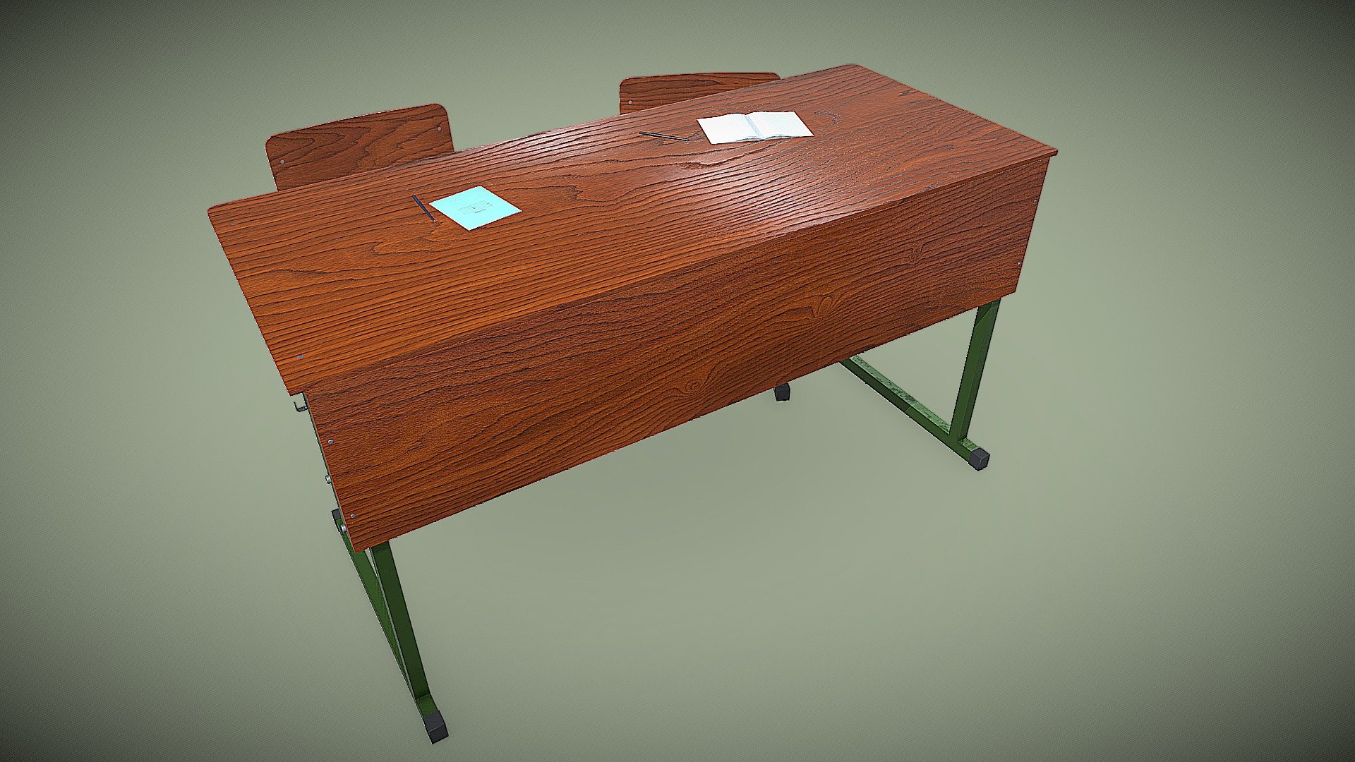 A soviet modern school table. - Download Free 3D model by Valger ...
