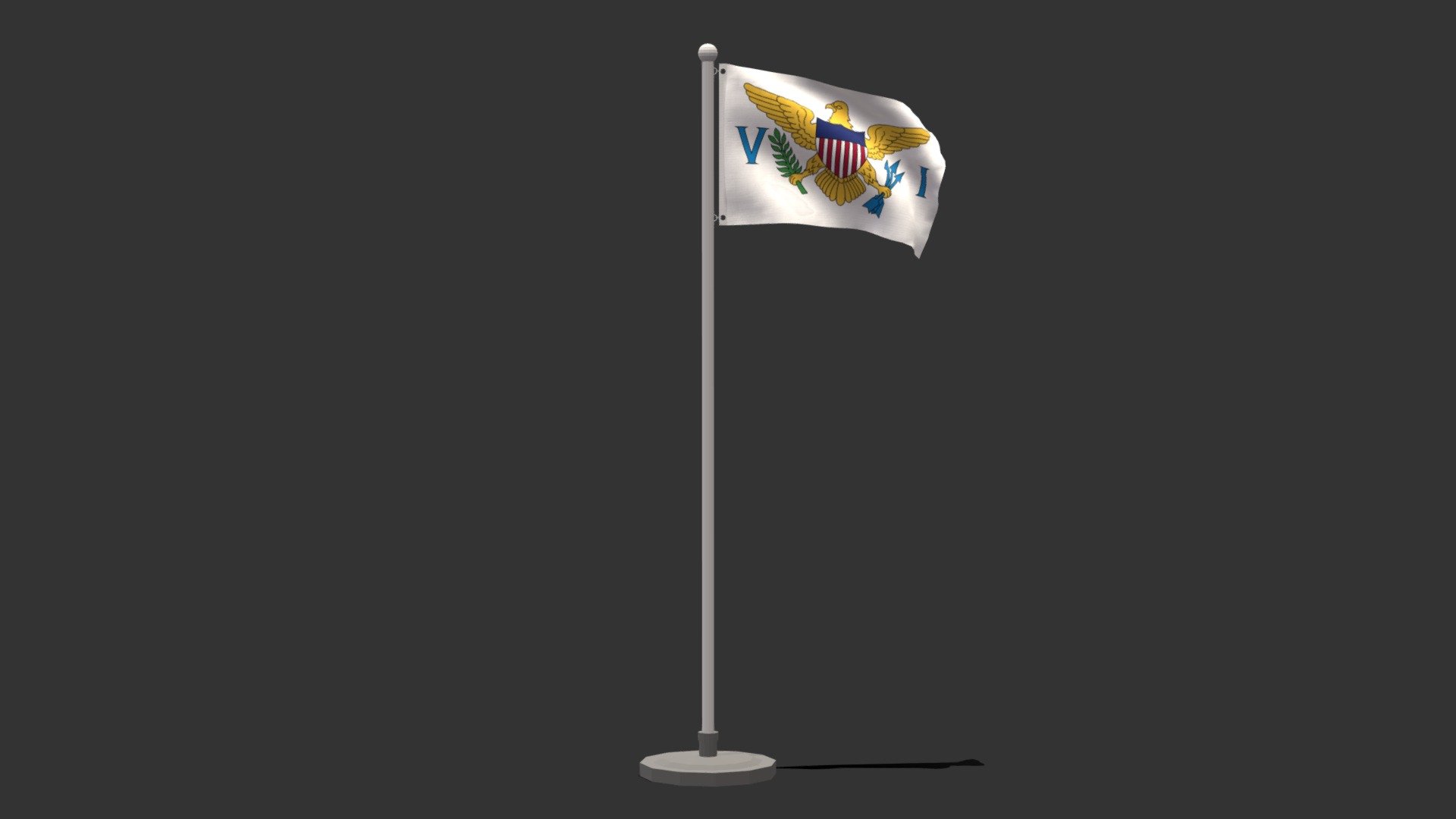 Animated United States Virgin Islands Flag - Buy Royalty Free 3D model ...