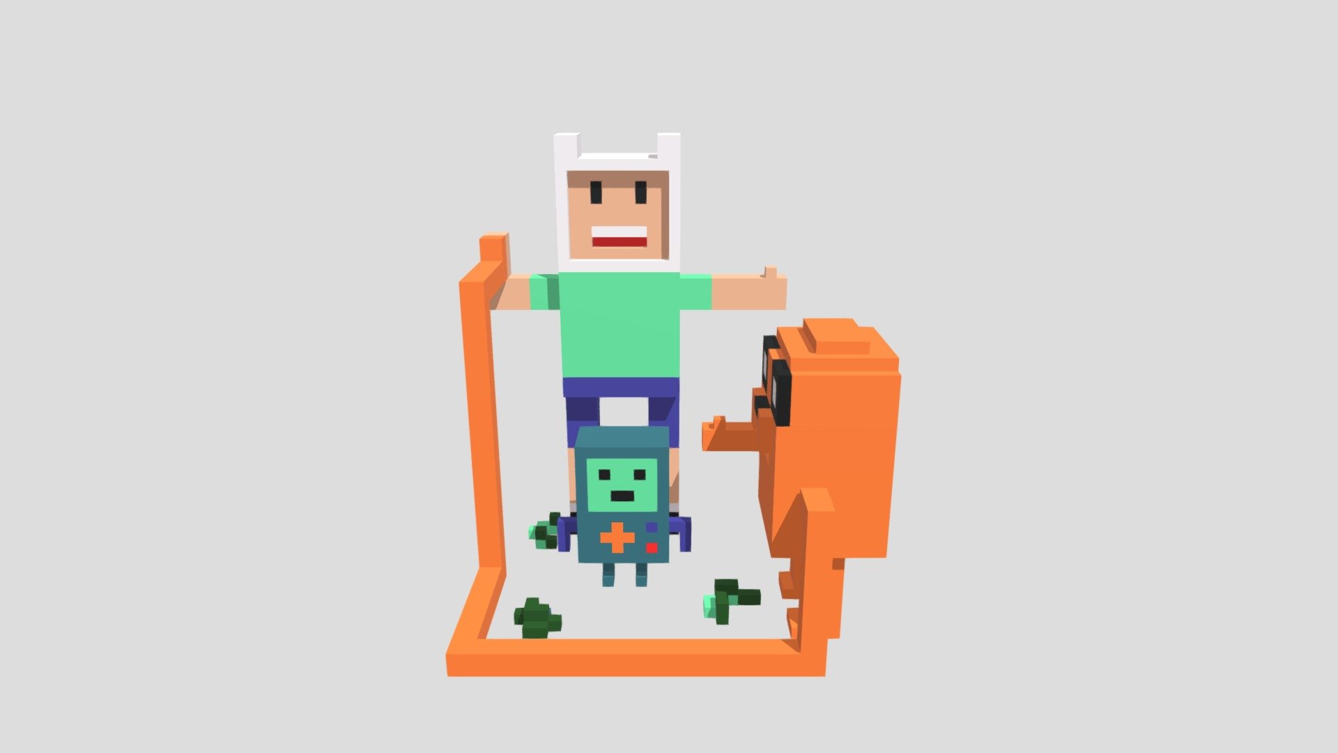 Finn & Jake Character Voxel - 3D model by a8905 [c697a08] - Sketchfab