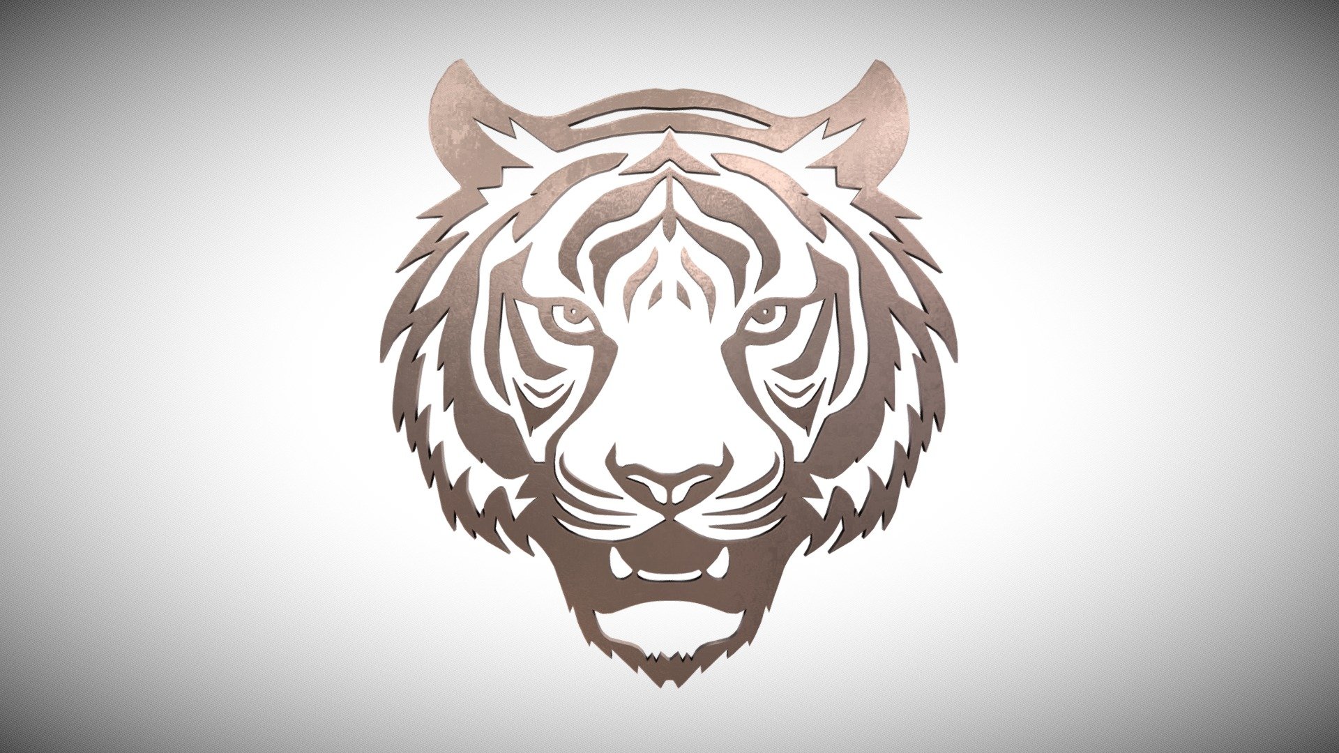 Tiger Face Metal art - 3D model by Blue (@p.jitendra1893) [c698f6b ...