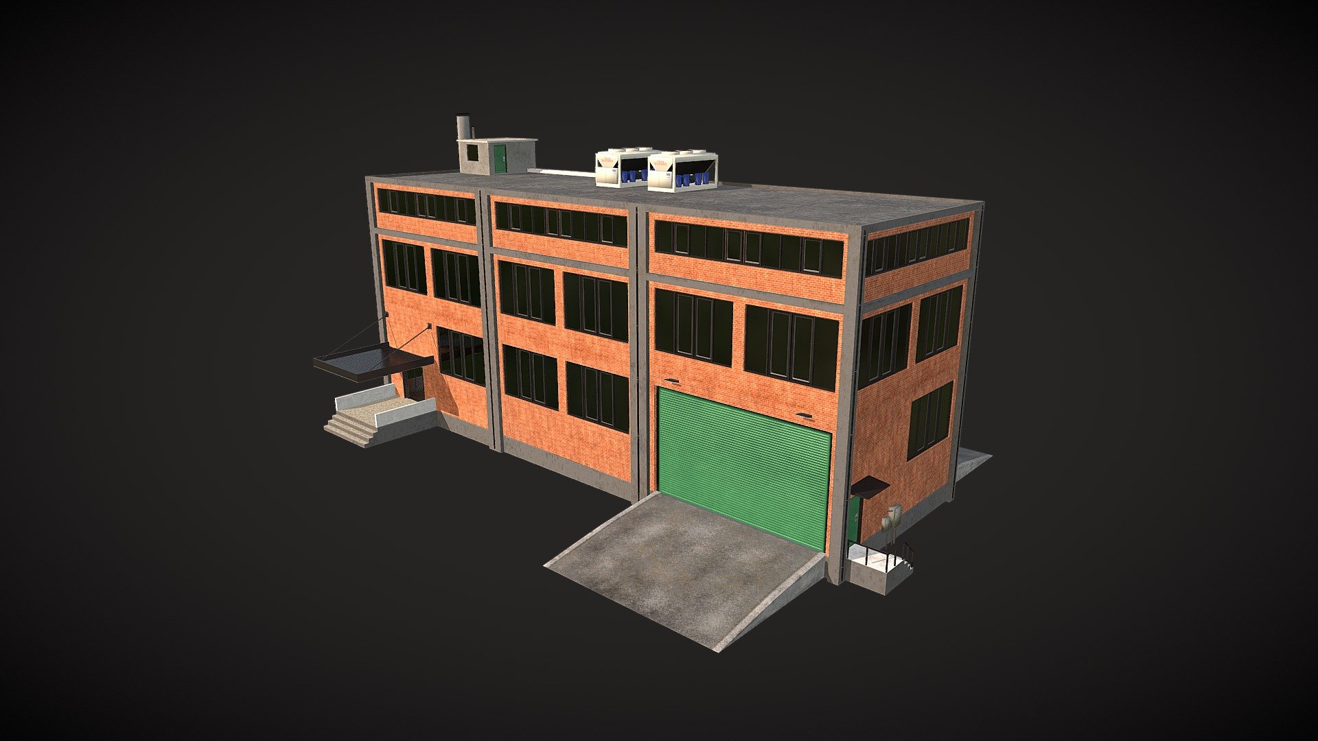 Industrial_building - Download Free 3D model by xplanepilot [c699de0 ...