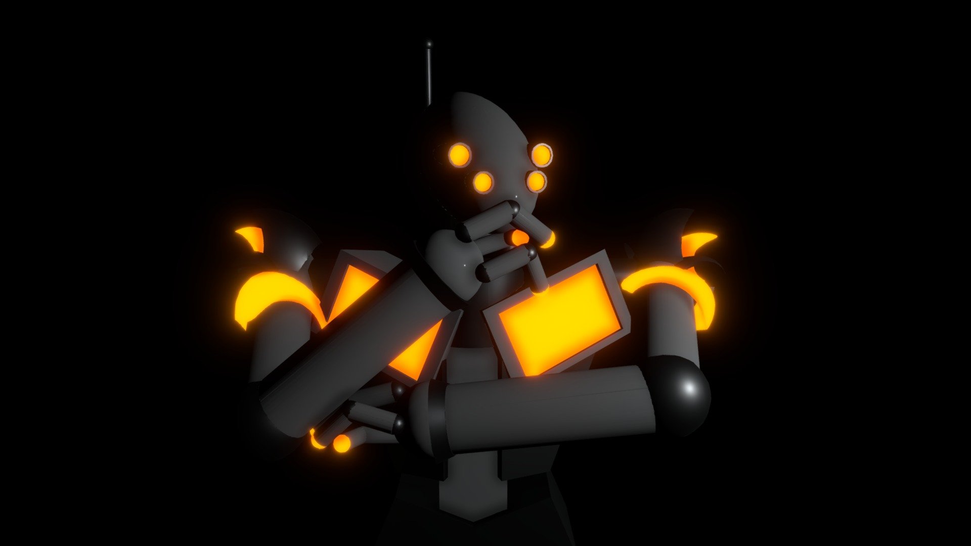 Proto bot Thinking - 3D model by Flikd Design (@Flikd_Design) [c69e51d ...