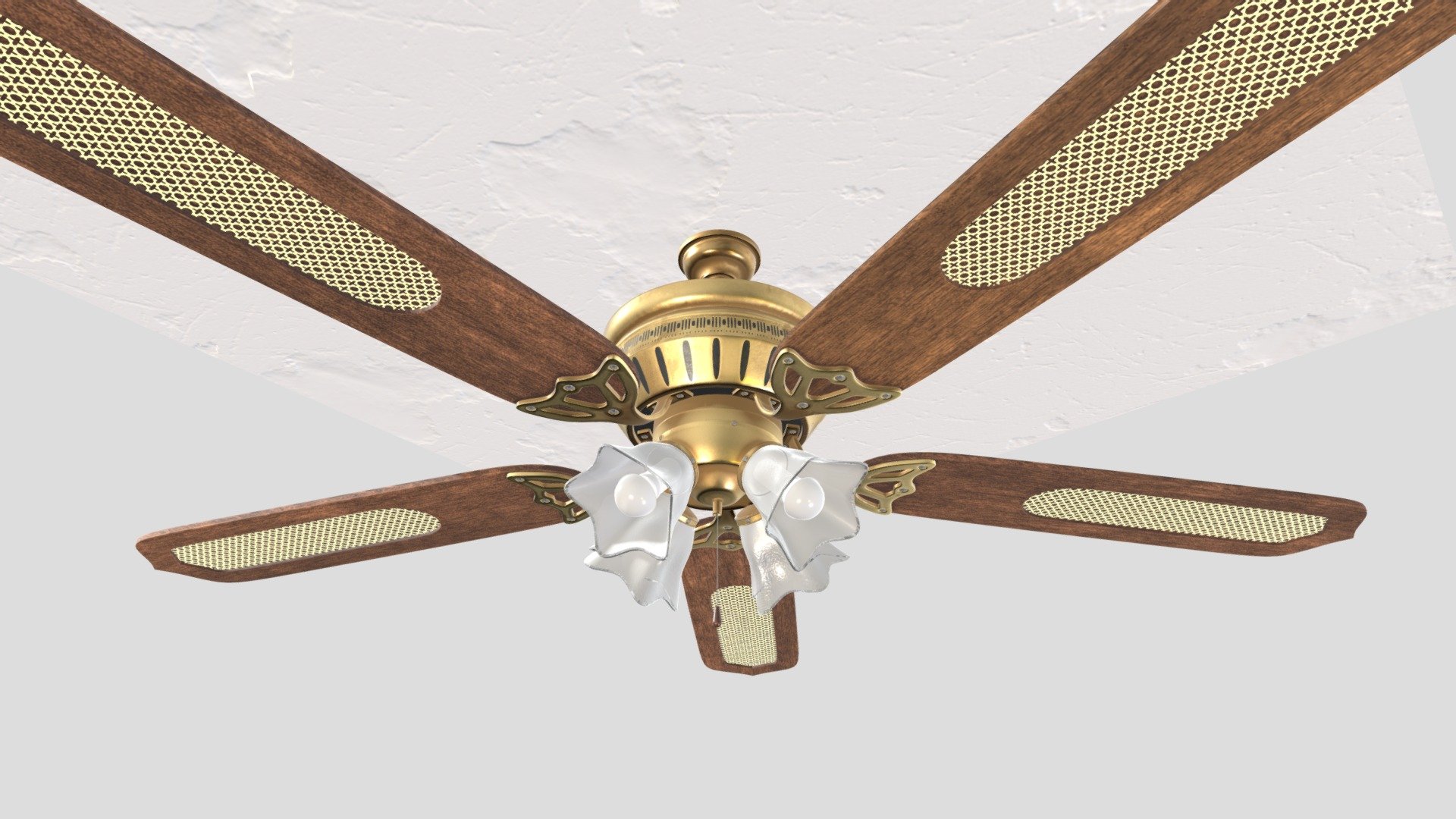 Classic Ceiling Fan - 3D model by _the.render.box_ [c6a1782] - Sketchfab