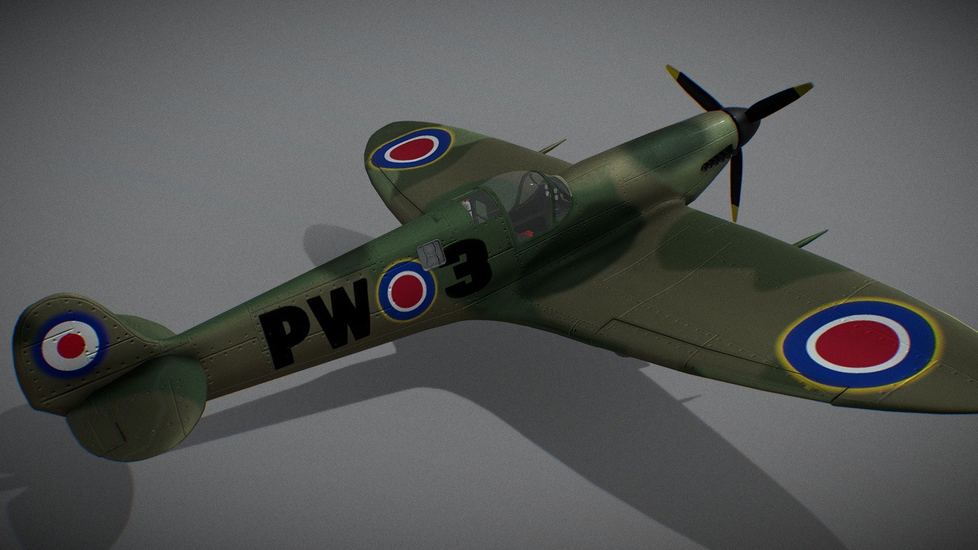 Spitfire WW2 Combat Plane - 3D model by RamiroSaravia [c6a1d3c] - Sketchfab
