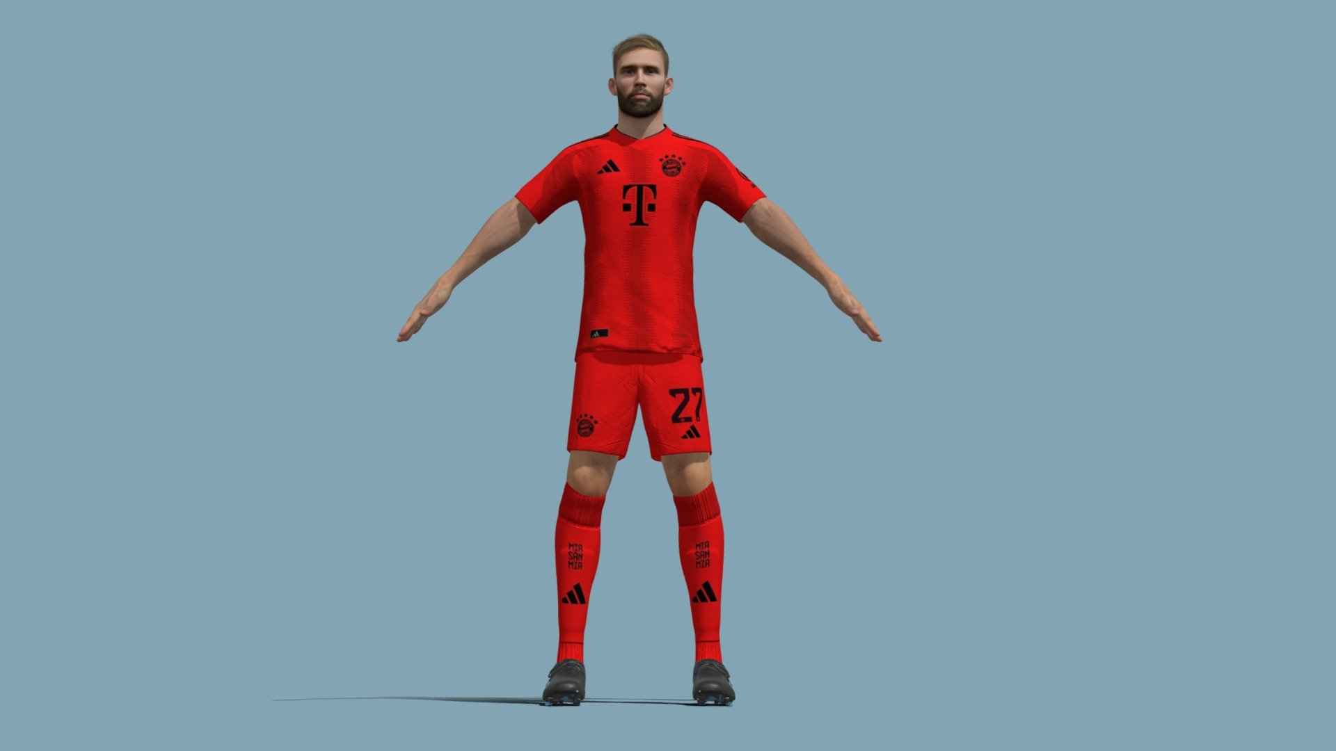 T-Pose Rigged Konrad Laimer Bayern Munich 24-25 - 3D model by 3dpassion.net [c6a3428] - Sketchfab