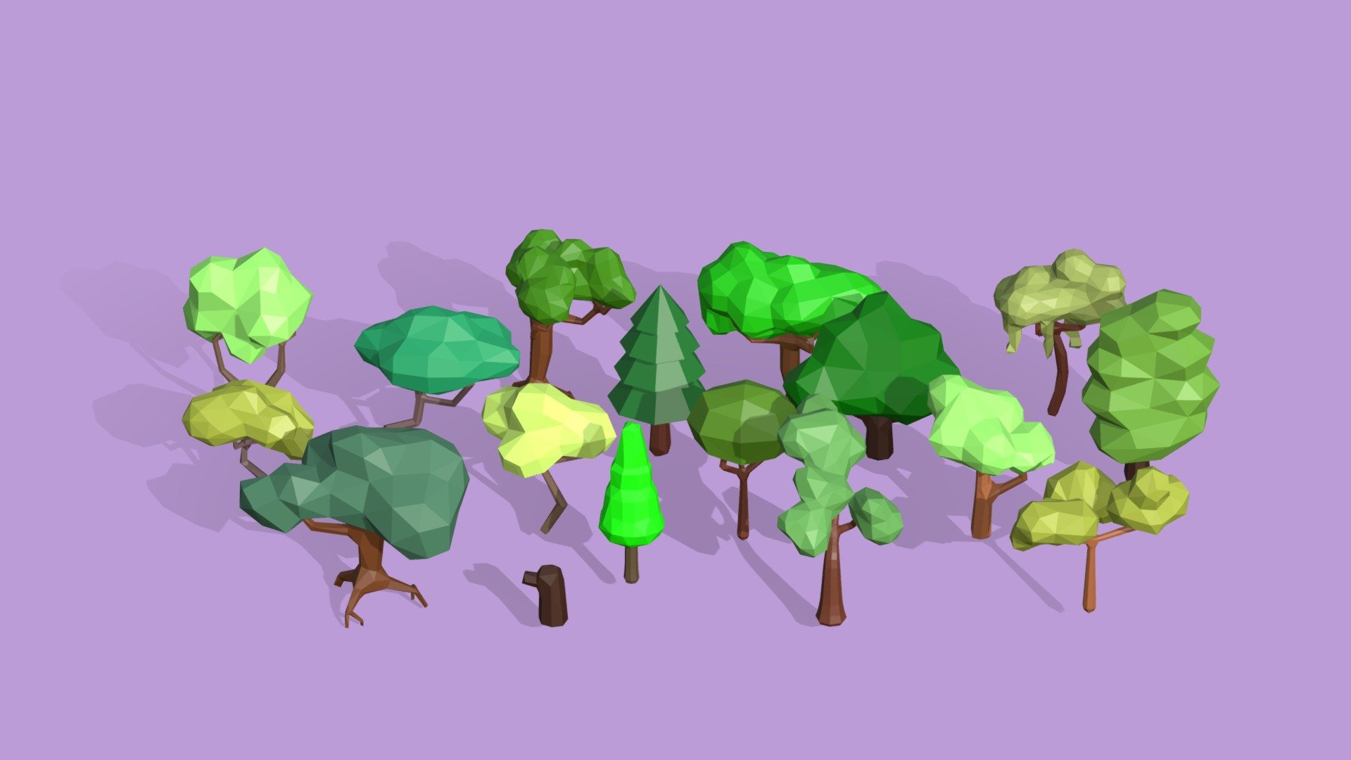 Stylized Low Poly Tree Pack - Buy Royalty Free 3D model by Mahdi.G ...