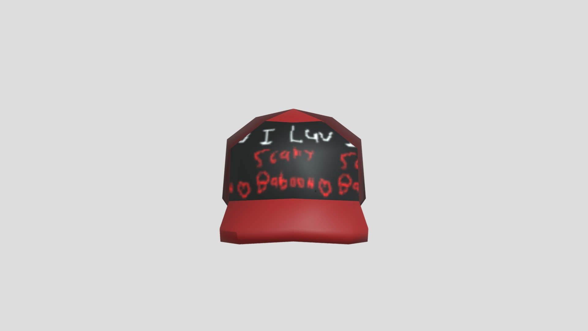 I Love Scary Baboon Cap - Download Free 3D model by ScaryBaboonRipper ...