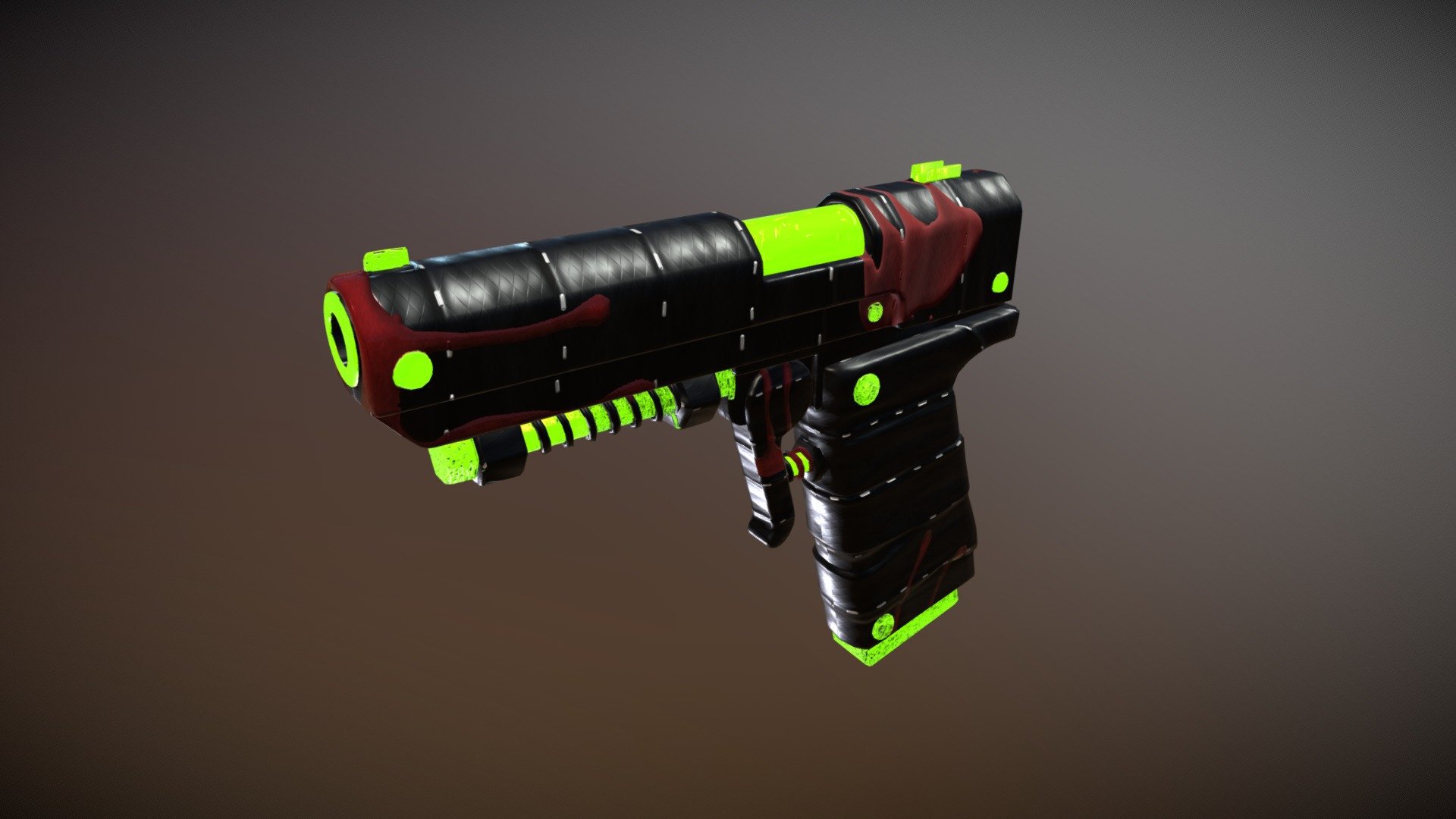 Semi-Automatic Pistol Toxic Blood - 3D model by IKY (@IKYx) [c6a941e ...