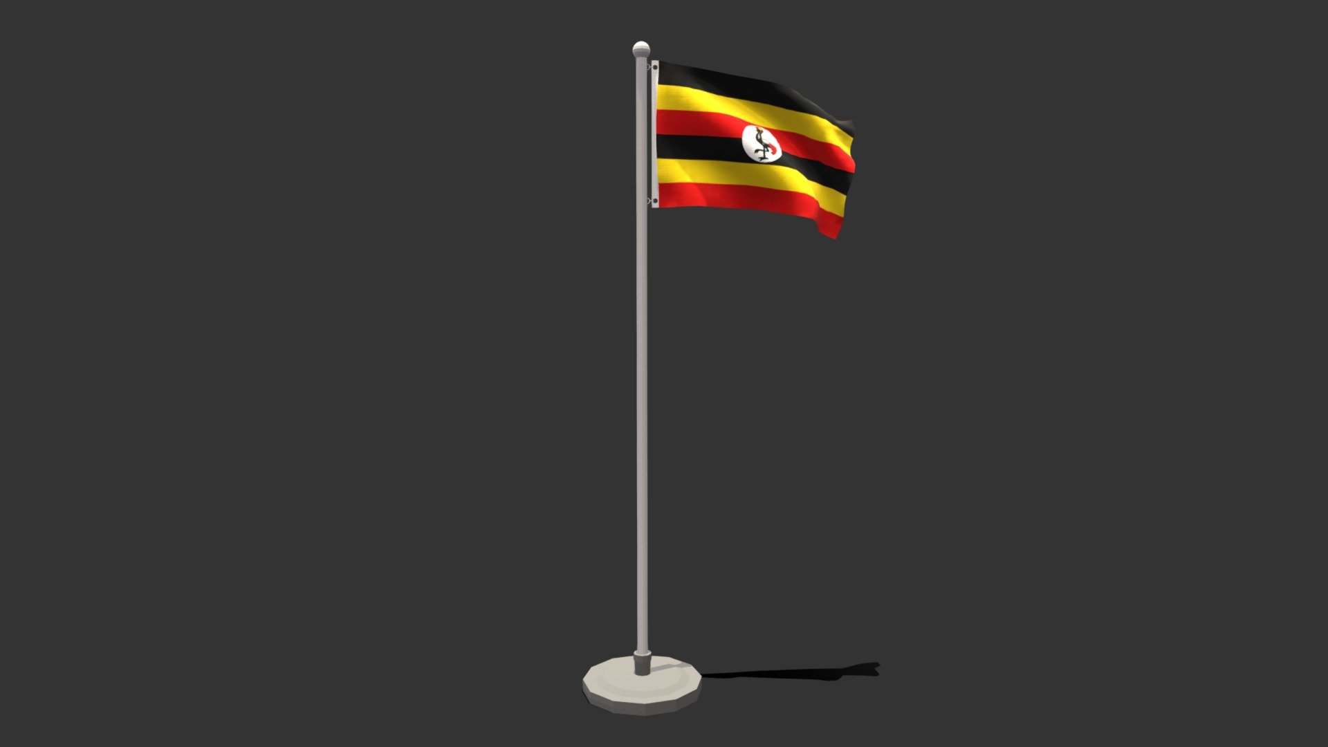 Low Poly Seamless Animated Uganda Flag - Buy Royalty Free 3D model by ...