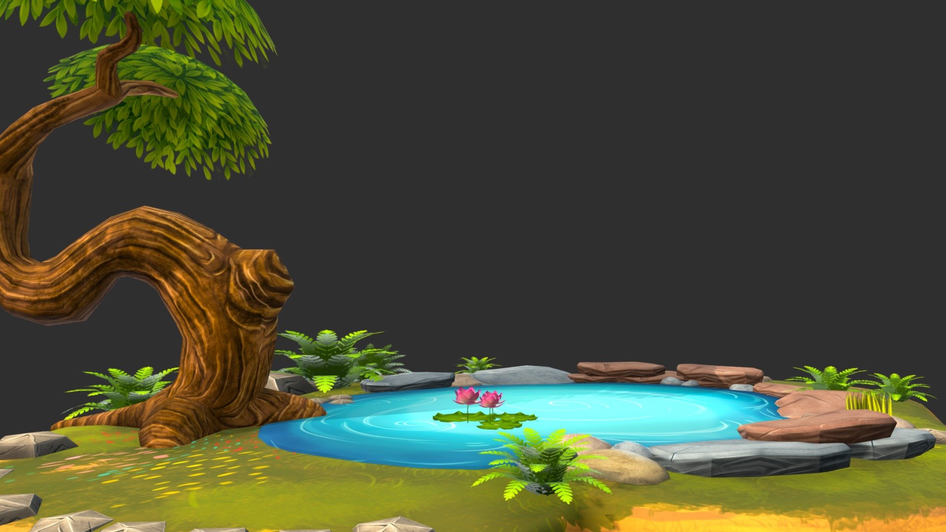 Small_pond - 3D model by cgwings (@chandansingh512) [c6ae339] - Sketchfab