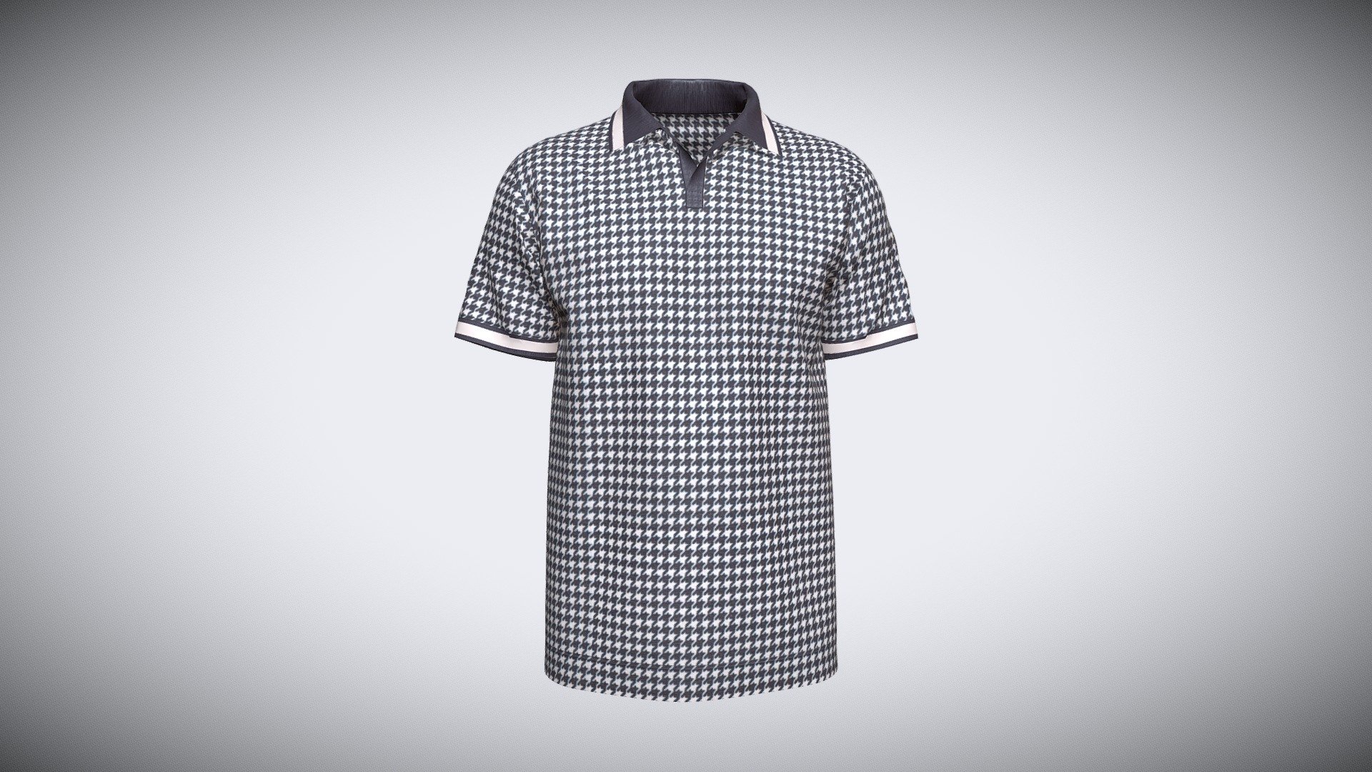 OPEN COLLAR POLO SHIRT - Buy Royalty Free 3D model by Clothing Axis ...