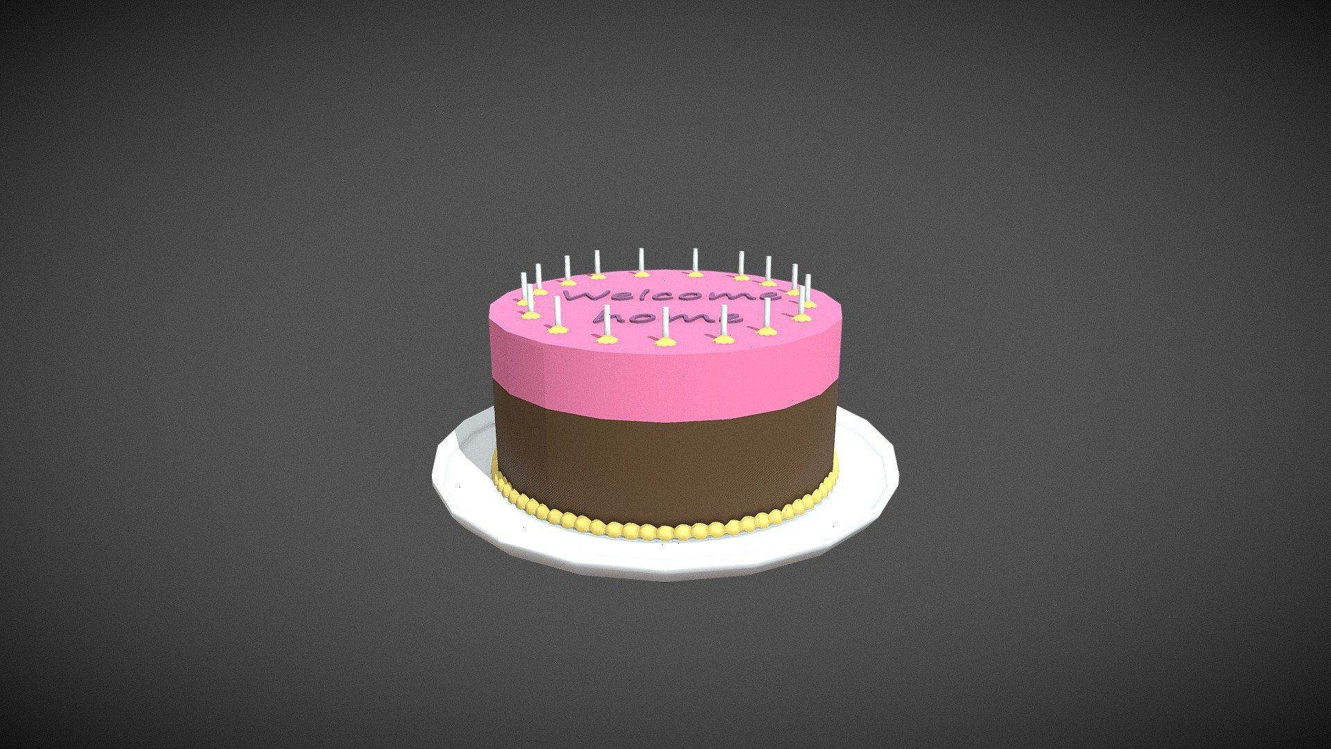 Cake - Download Free 3D model by Rafael_Cama [c6b6aa9] - Sketchfab