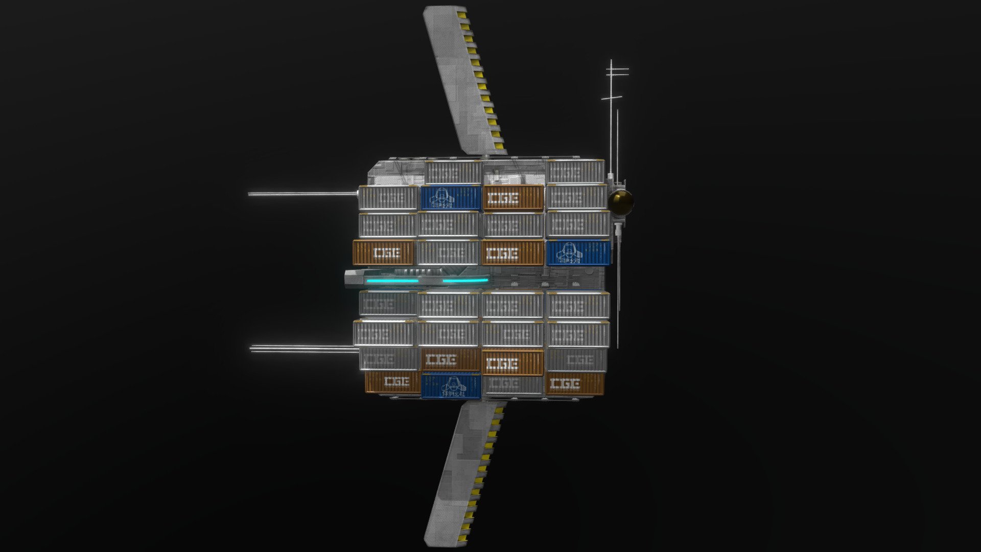space container ship - 3D model by Ukidama [c6bbaeb] - Sketchfab