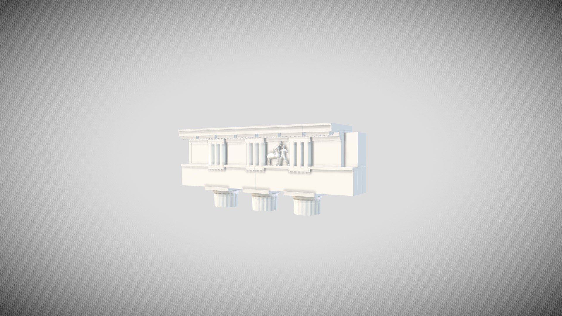 The Parthenon in 3D | Entablature - 3D model by iPedia [c6bd4ac ...