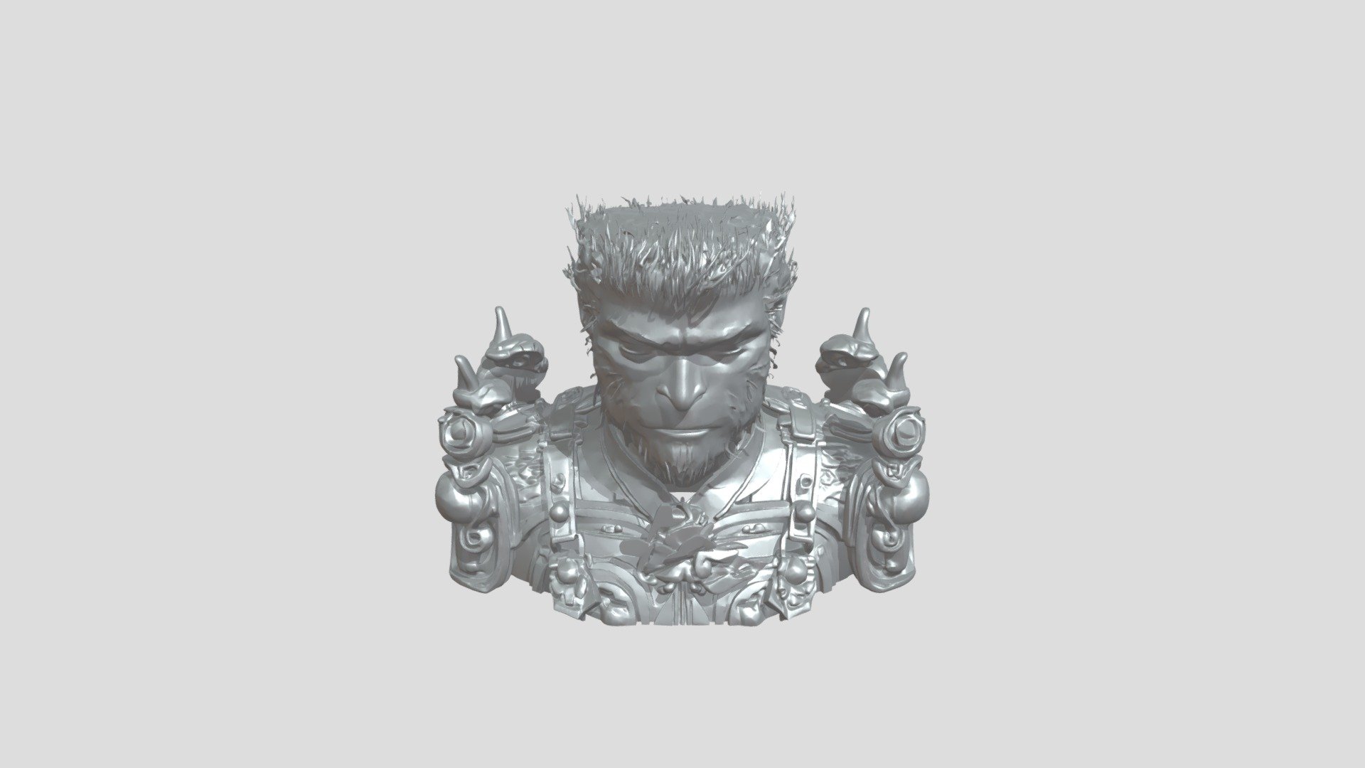Wukong with armored attire - 3D model by wqionghui [c6be6d5] - Sketchfab