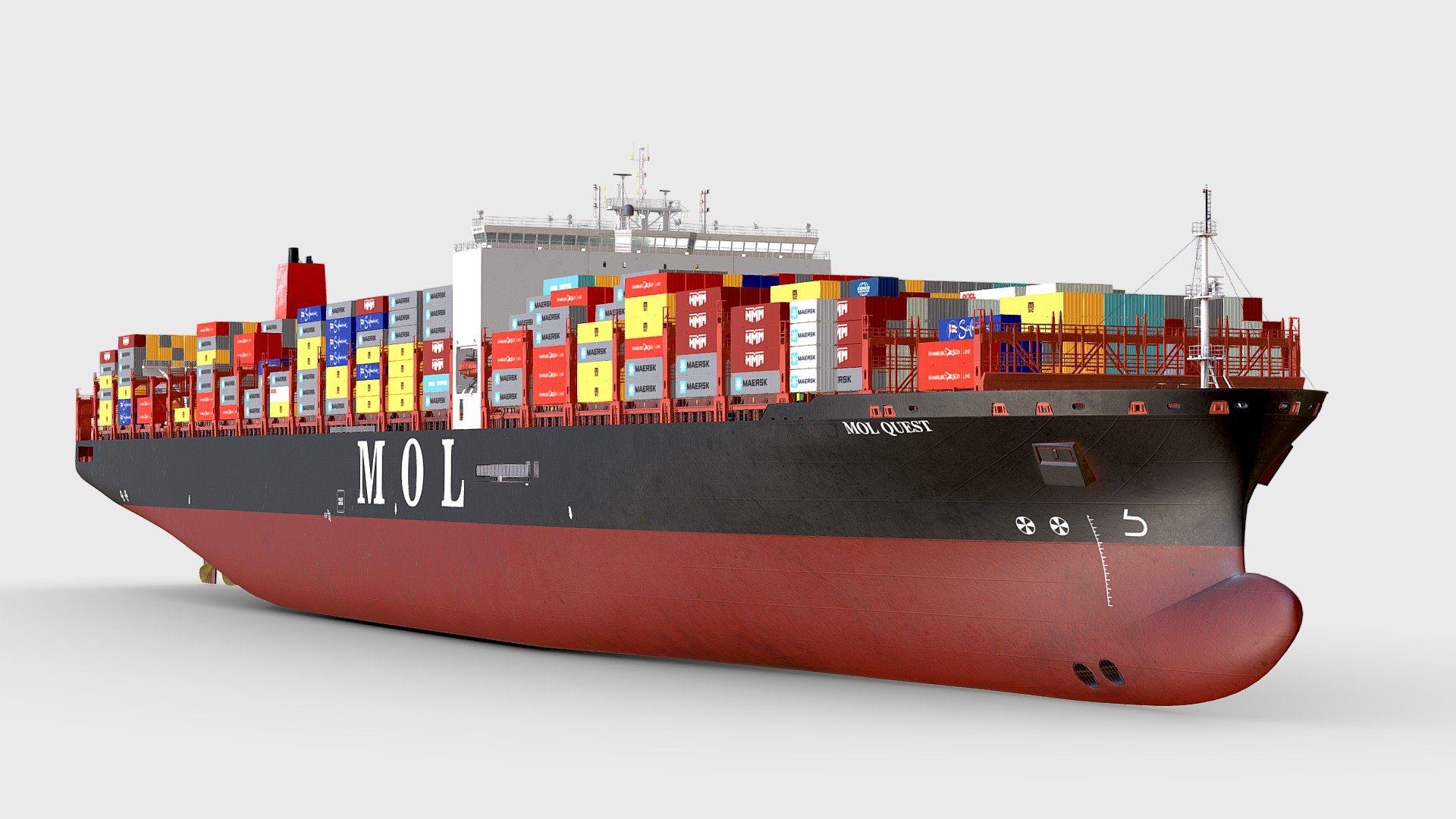 MOL Container Ship Quest - Buy Royalty Free 3D model by IgYerm (@IgorYerm) [c6ceea9] - Sketchfab ...