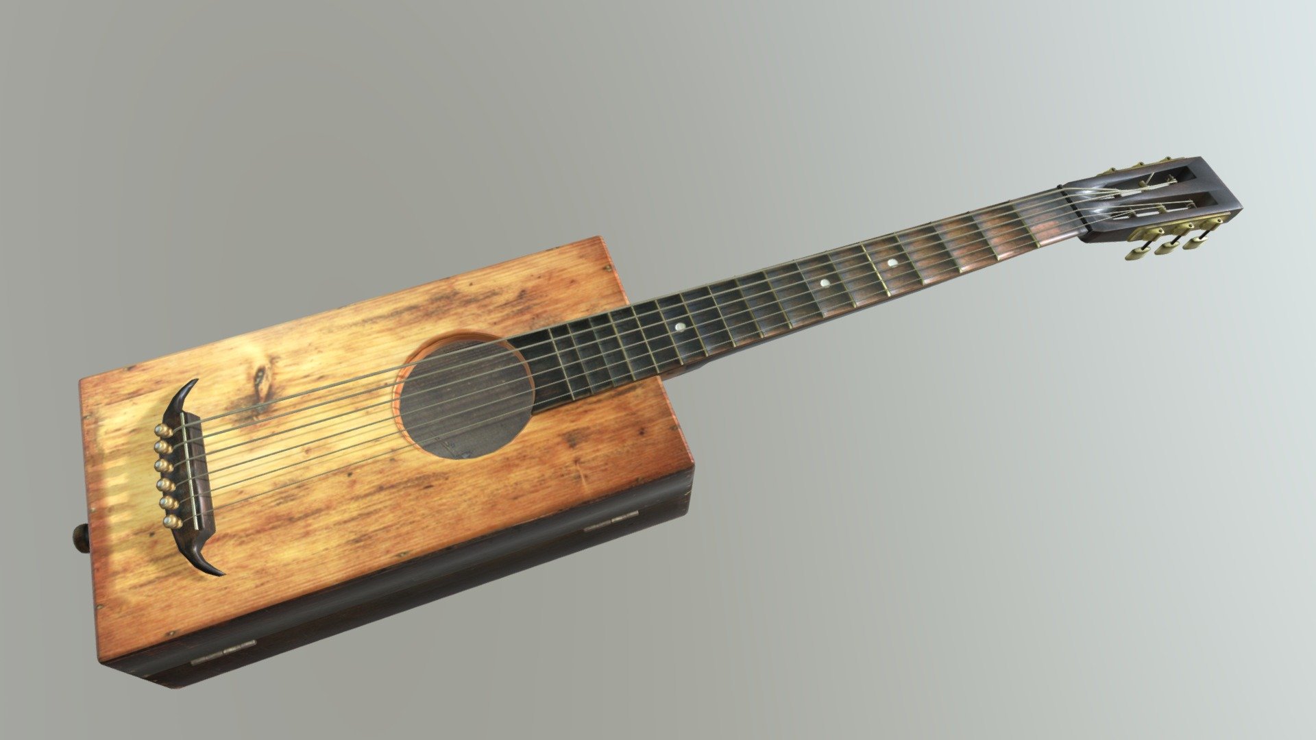 Antique Box Guitar - Buy Royalty Free 3D model by plaggy [c6d1f13 ...