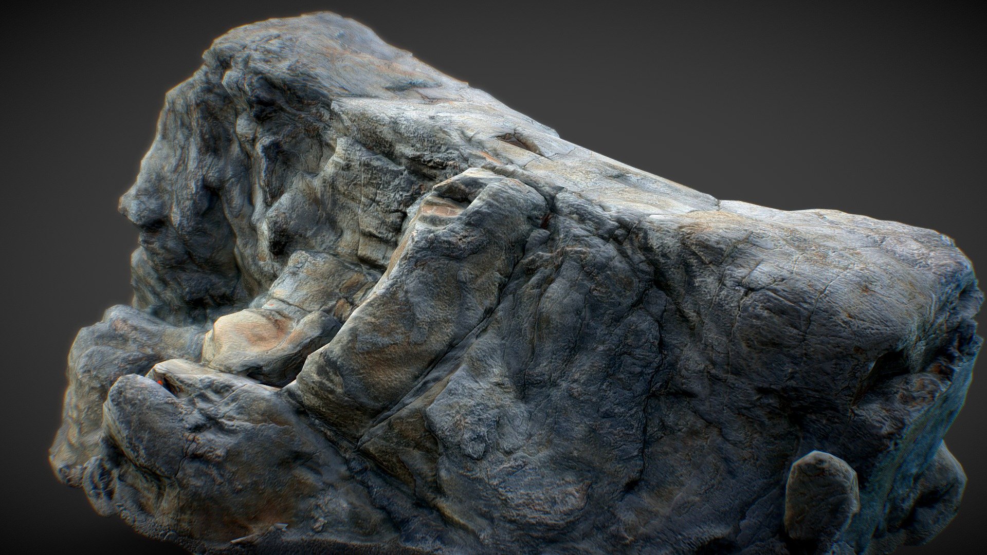 Gray photoscanned low poly rock 2 - Buy Royalty Free 3D model by ...