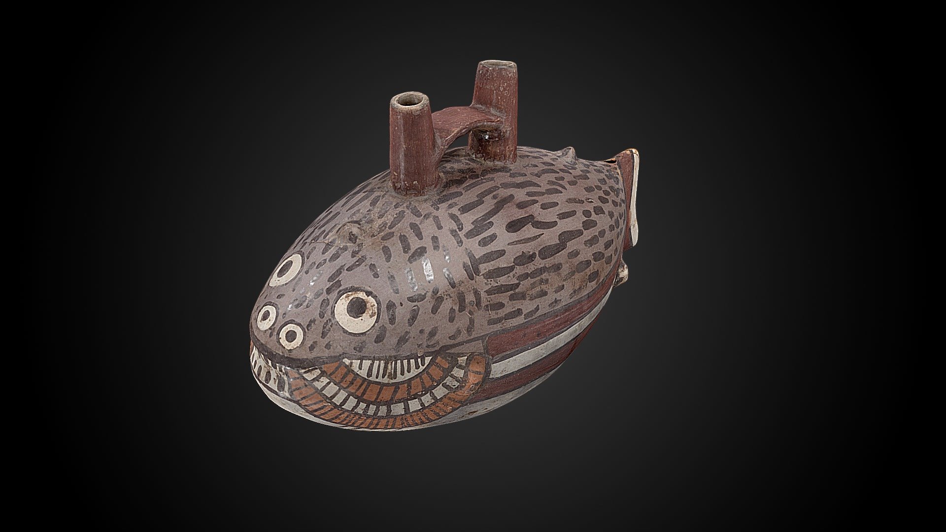 Vessel in the Form of a Fish, 100 BCE - 600 CE - Download Free 3D model ...