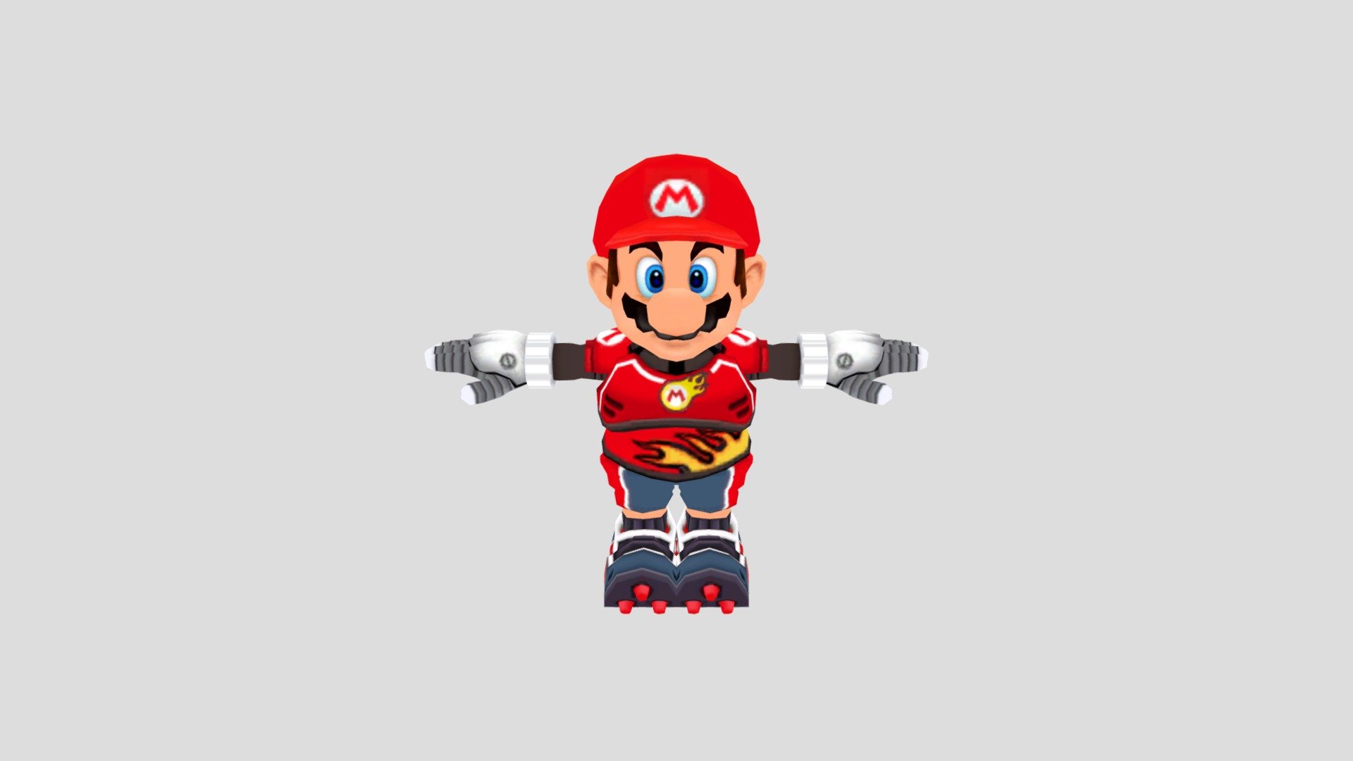 Wii - Mario Strikers Charged - Mario - Download Free 3D model by ...