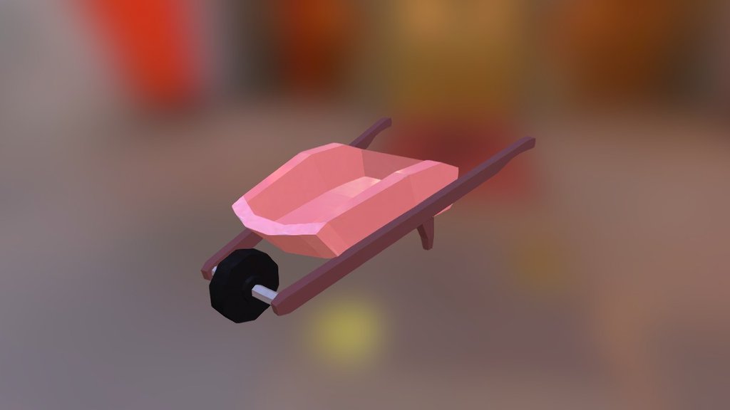 [Low Poly] Wheelbarrow - 3D model by aidanfox [c6d6a86] - Sketchfab