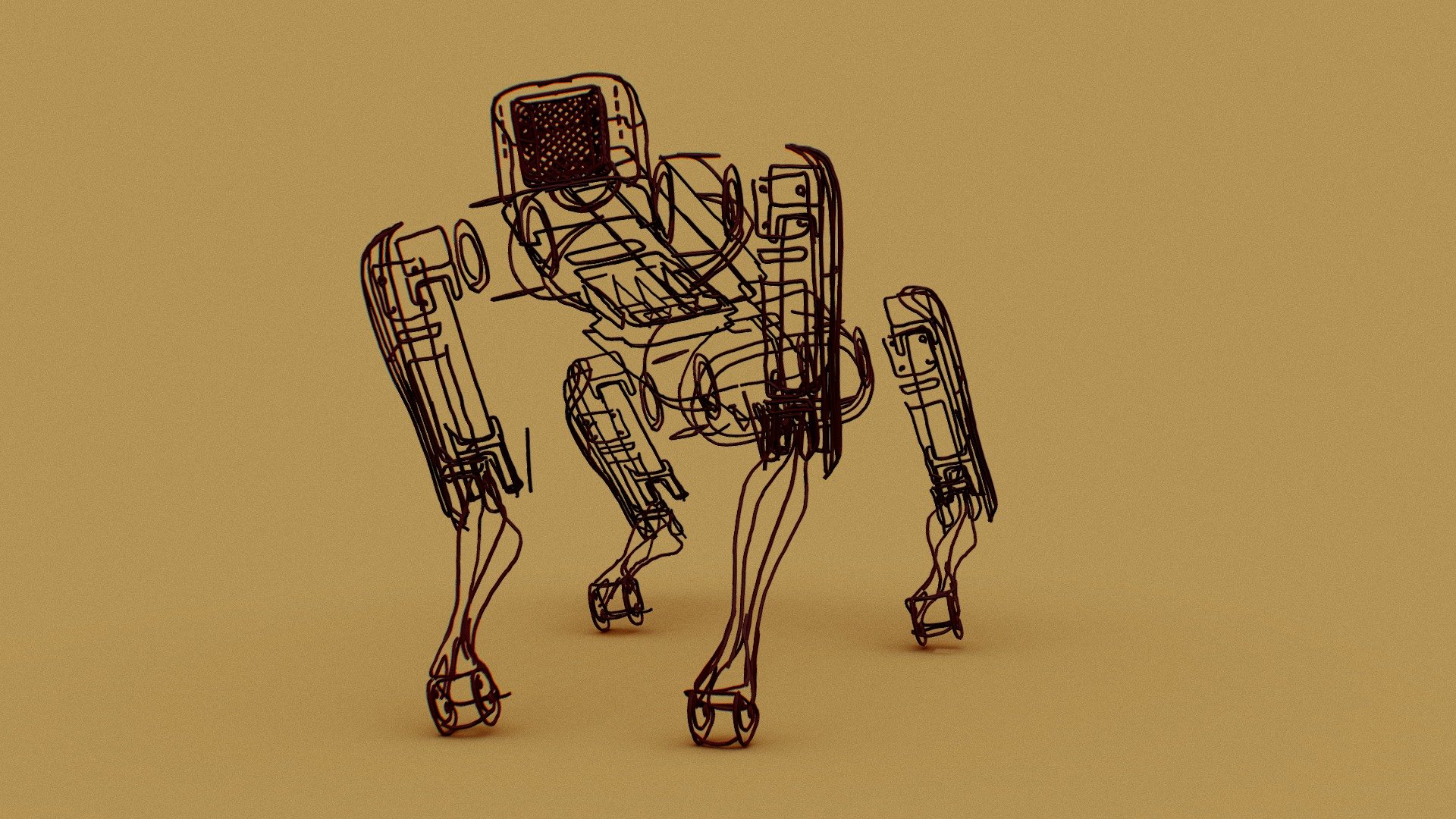 Spot Mini 3d sketched - 3D model by sy-kim [c6d9933] - Sketchfab