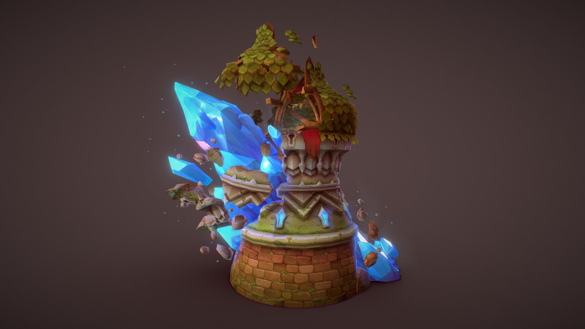Crystal Tower - 3D model by Lain Iwakura (@lain_iwakura) [c6dc72f ...