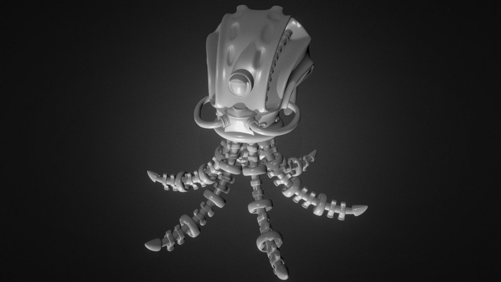 Robot Octopus - 3D model by wessel.huizenga [c6e122b] - Sketchfab