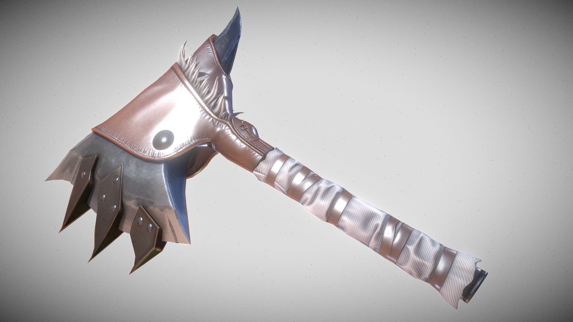 One Handed Axe_7 - 3D model by Frostone [c6e551d] - Sketchfab