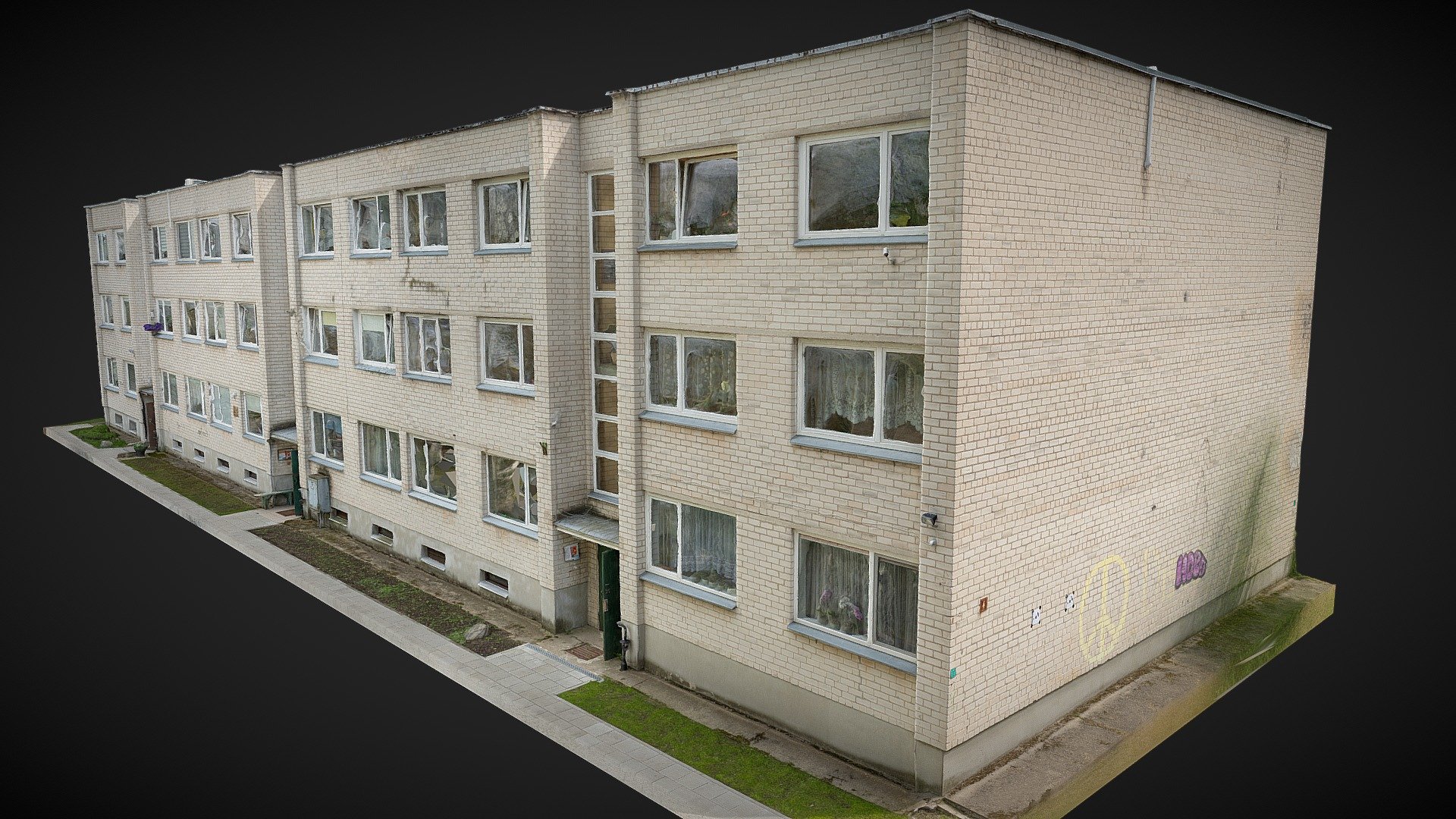 3 Storey Apartment Building - Buy Royalty Free 3D model by Saulius ...