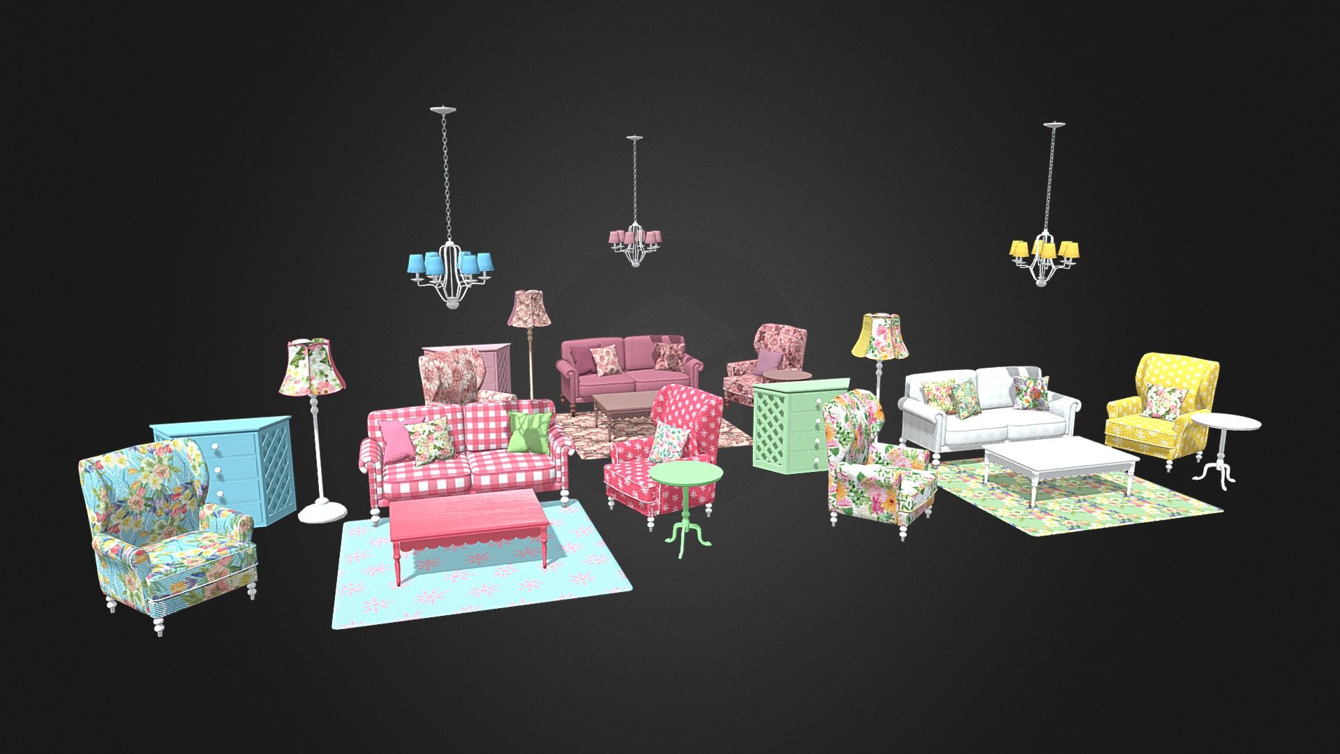 Living Room -Sweet Country- - 3D model by la_fille_3dcg [c6eb97c ...