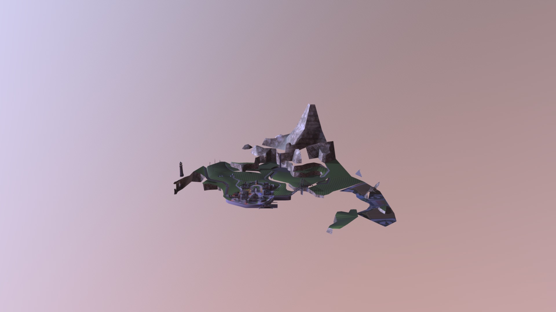 3DS - Mario Kart 7 - Wuhu Town - 3D model by urchinflaky [c6ebca9 ...