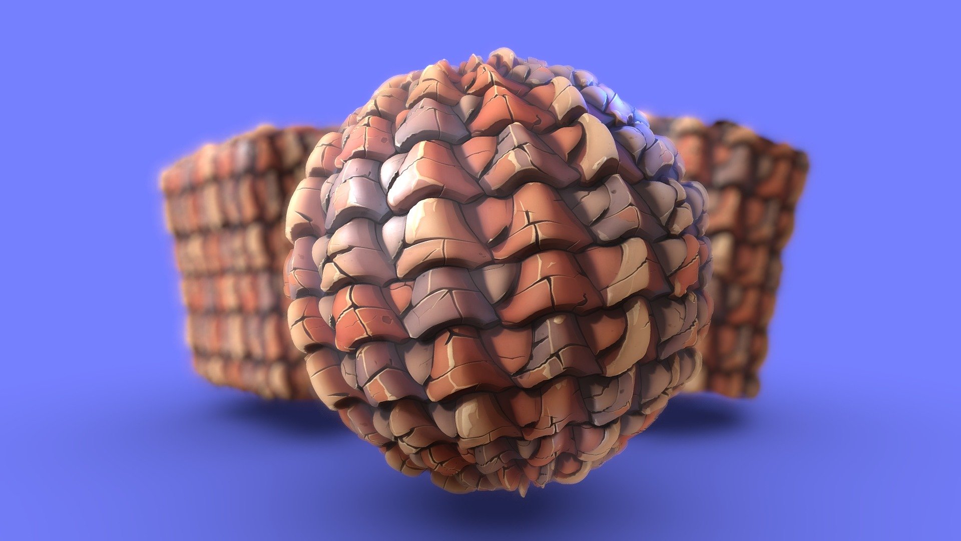 Stylized PBR Texture / Material Roof Tiles - Buy Royalty Free 3D model ...
